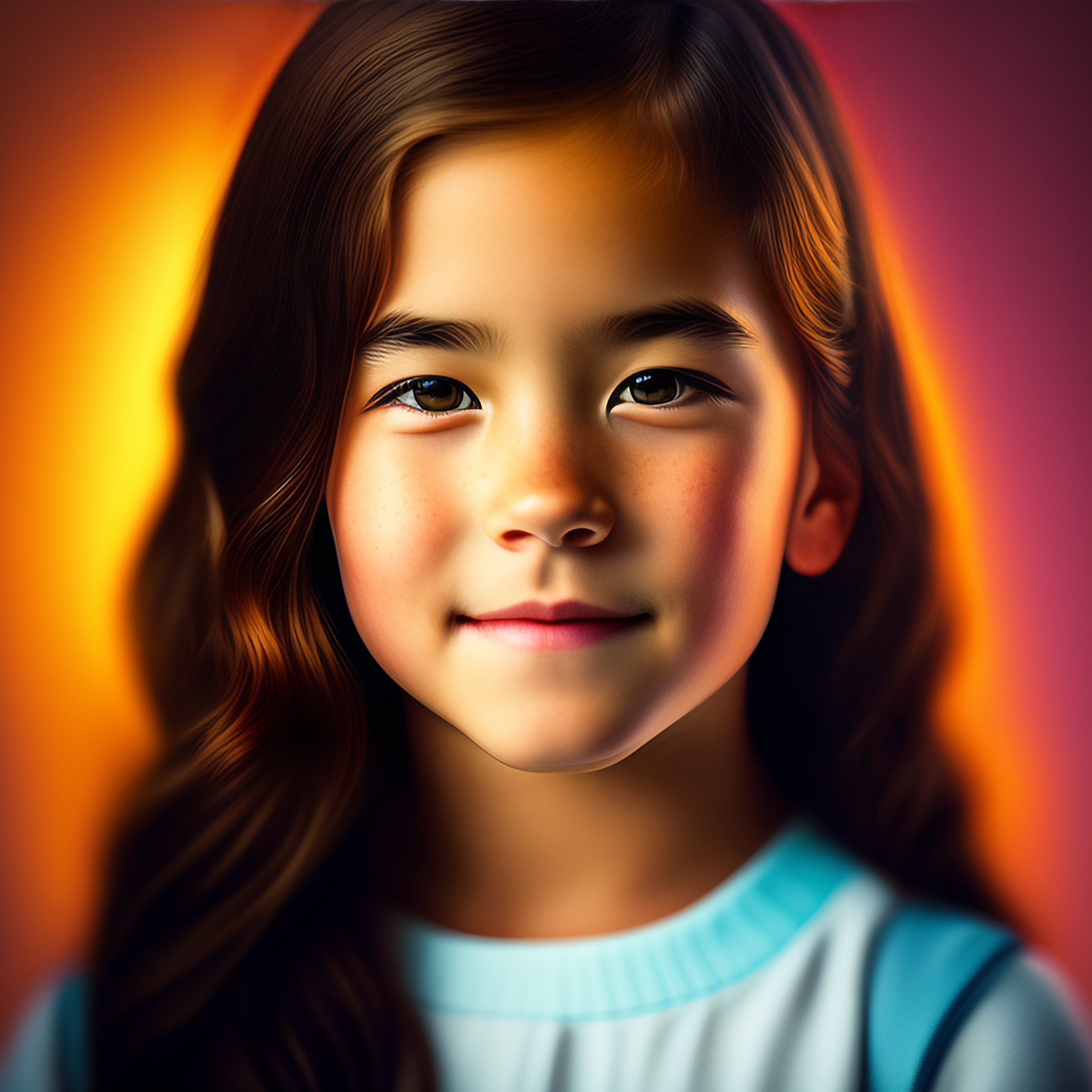 Lexica - Girl head portrait light color