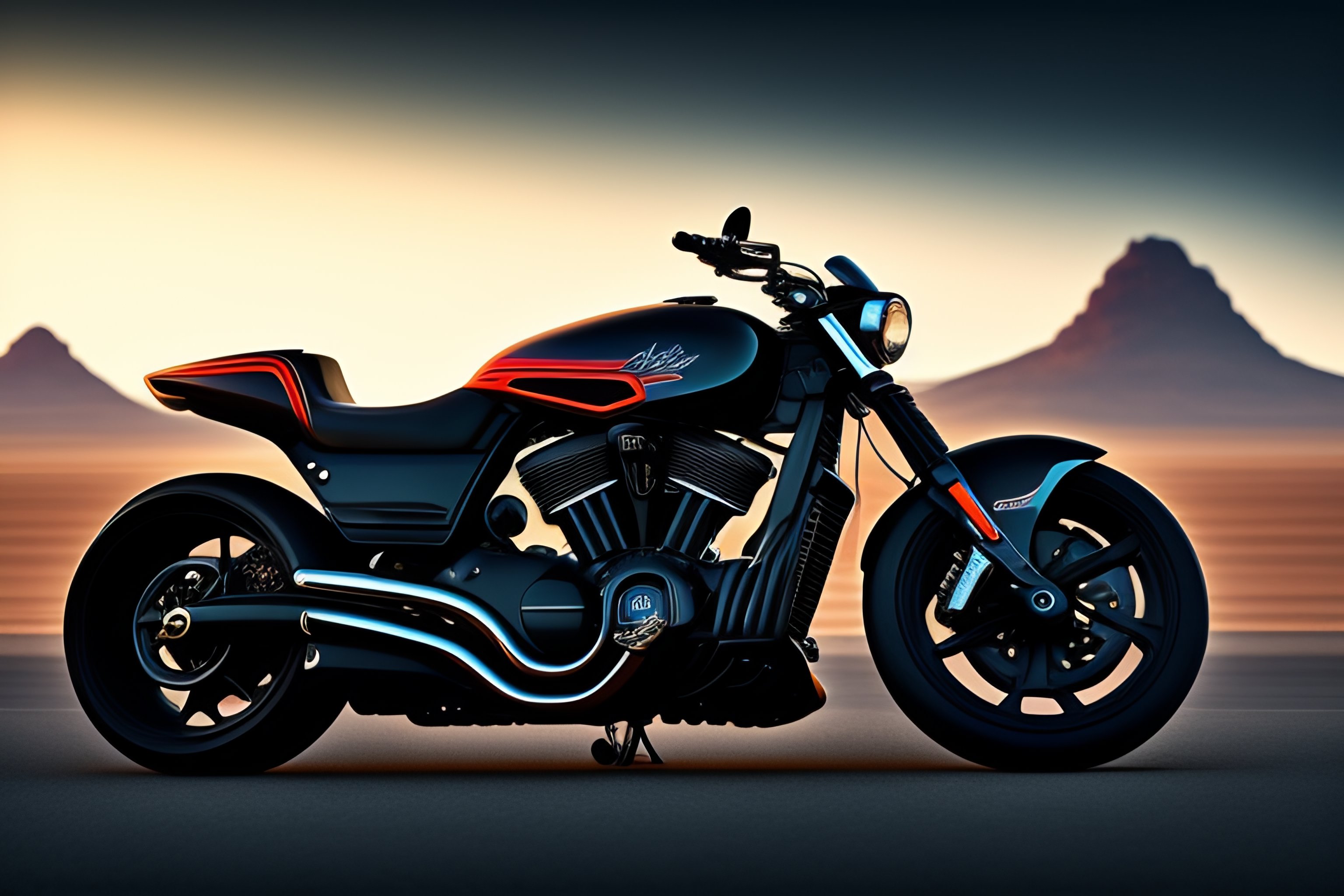Lexica - Terminator motorcycle futurist dark style