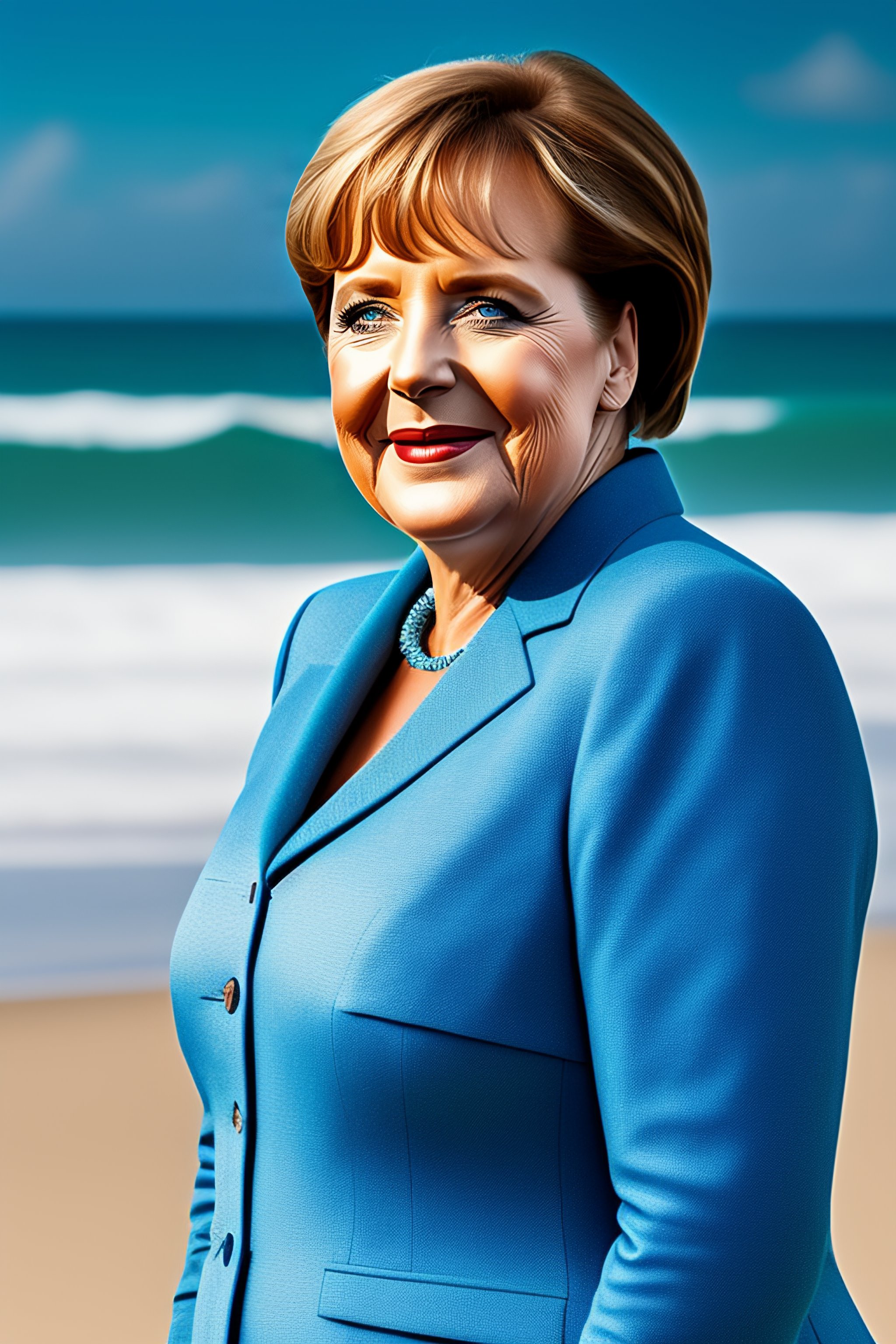 Lexica - A highly detailed portrait of sexy ((angela merkel)) wearing a ...