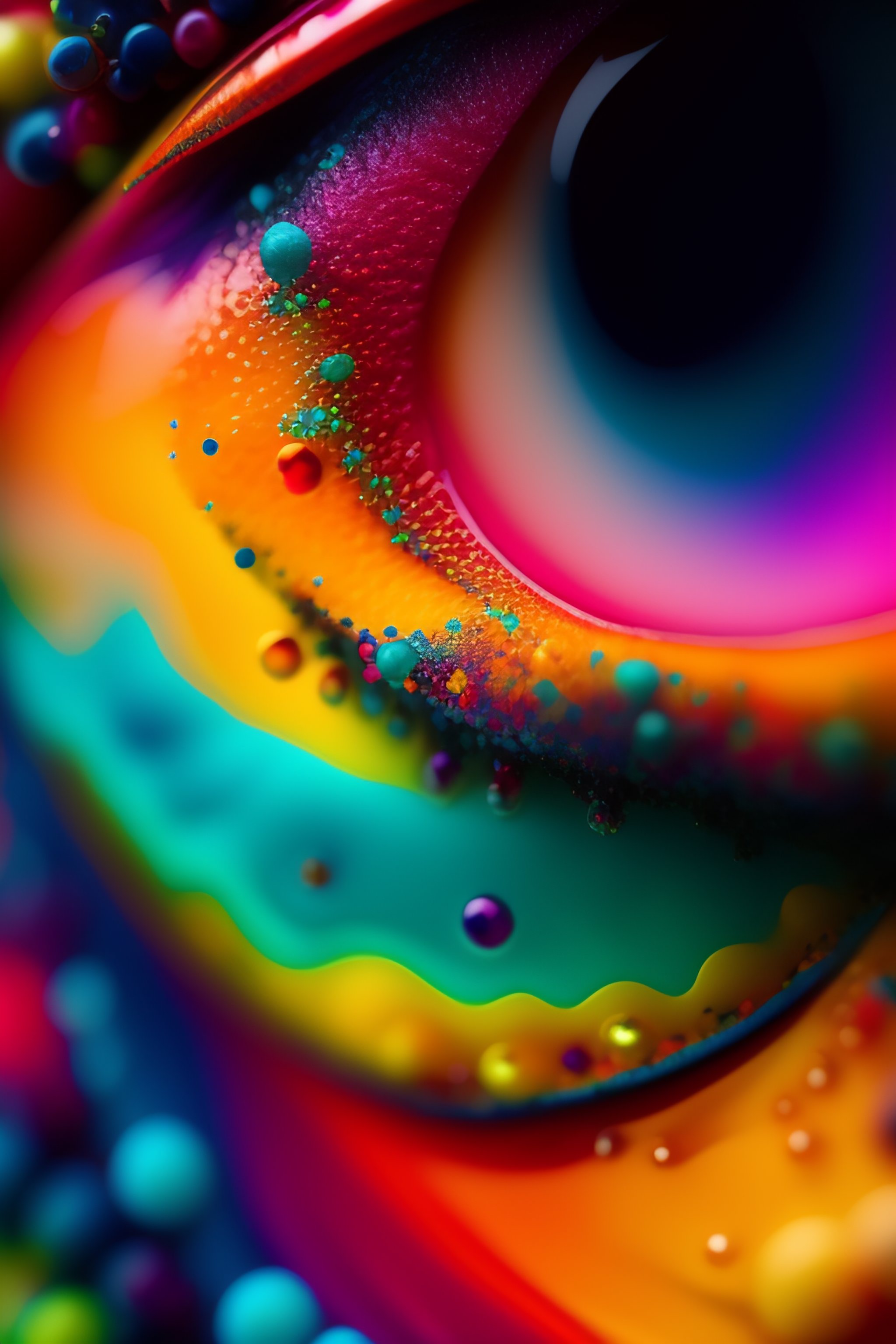 Lexica - A close-up of a beautiful colorful happy girl, highly detailed ...