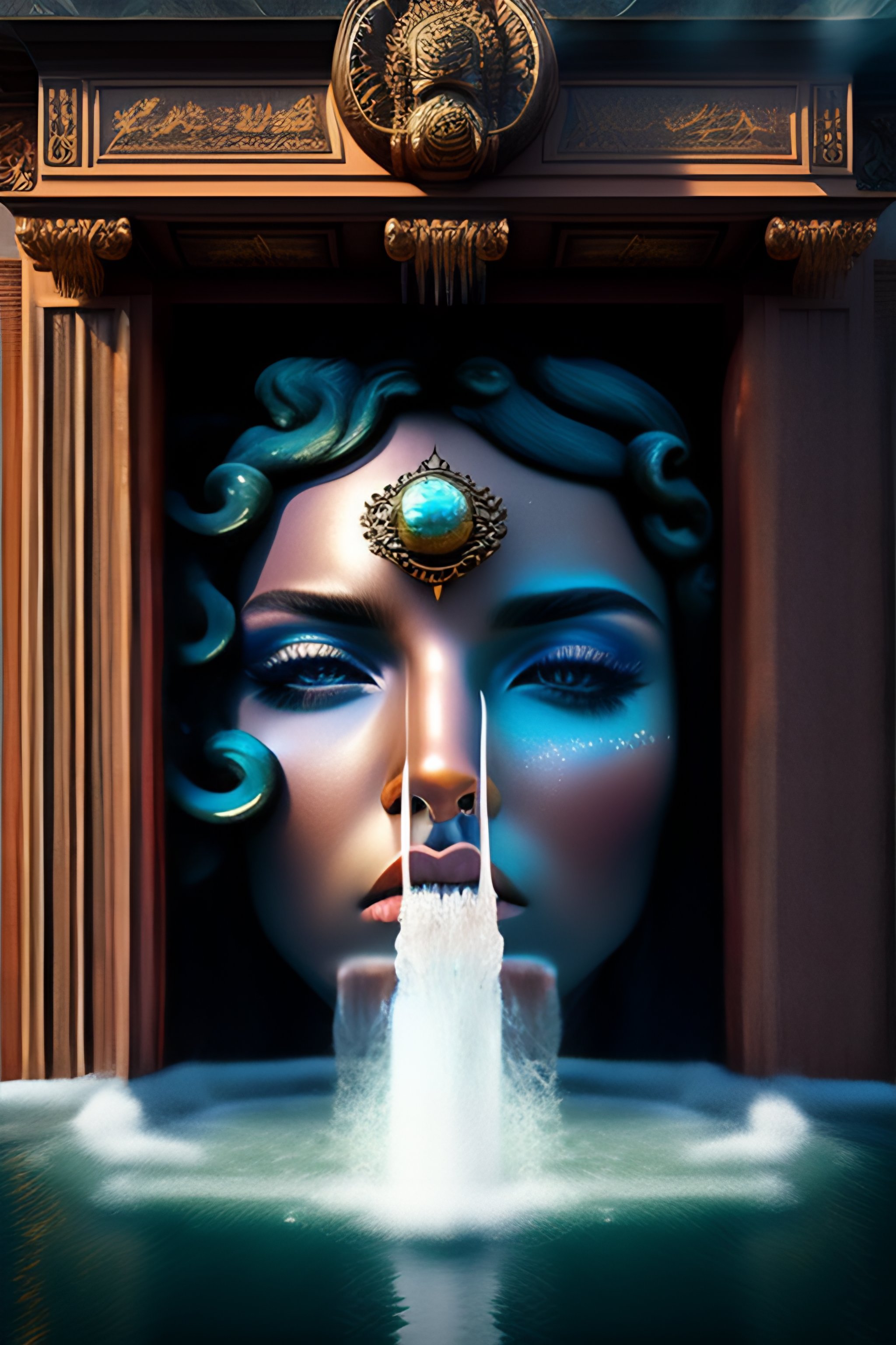 Lexica - Two eyes two fountains crying medusa