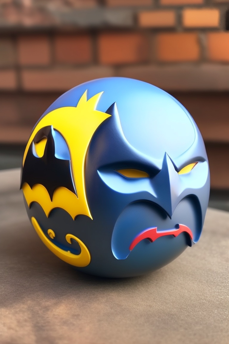 Lexica - Batman face ball, non Batman body shape, ball shape, full ball ...
