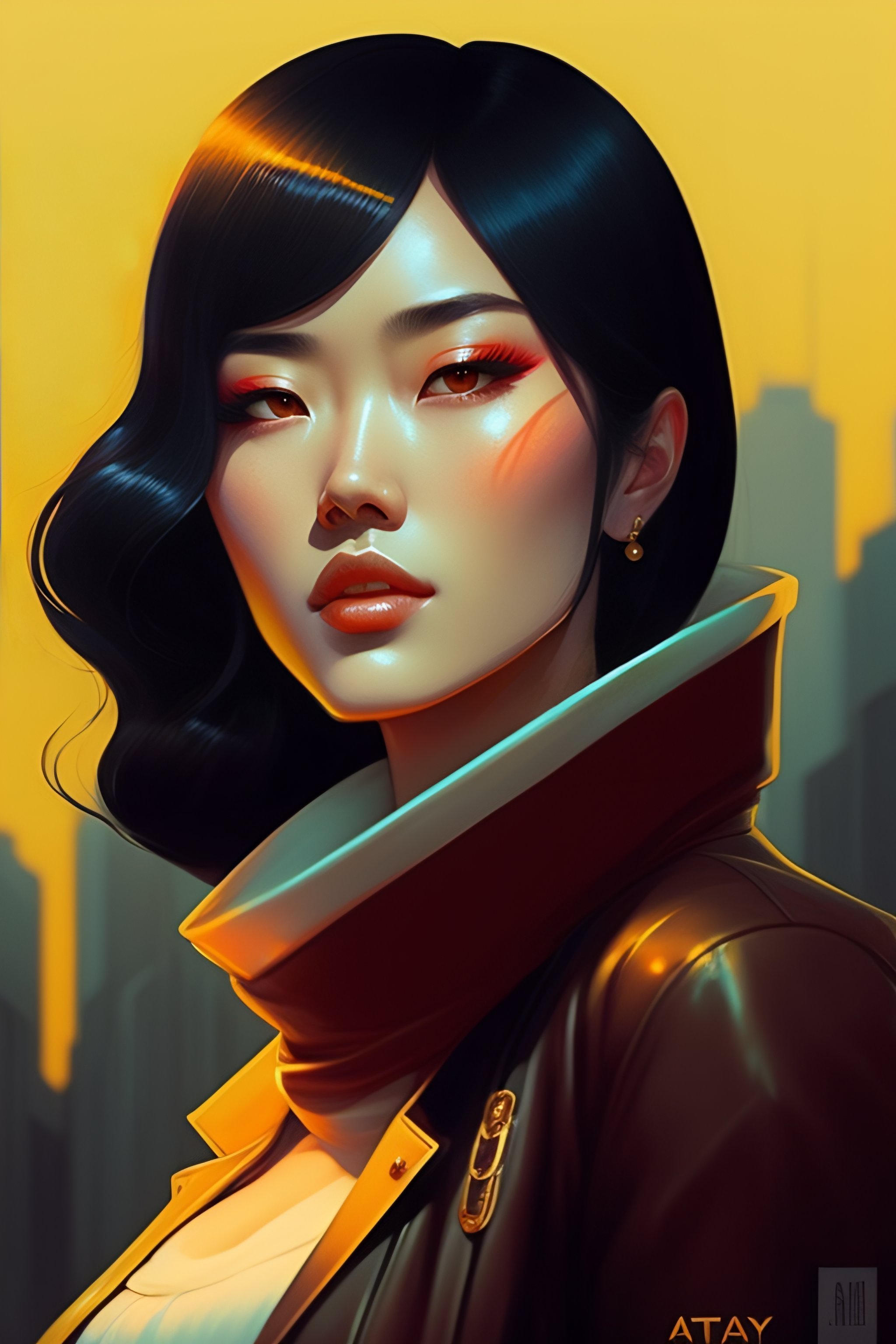 Lexica - Highly detailed portrait of mafia woman, pale skin, japanese ...