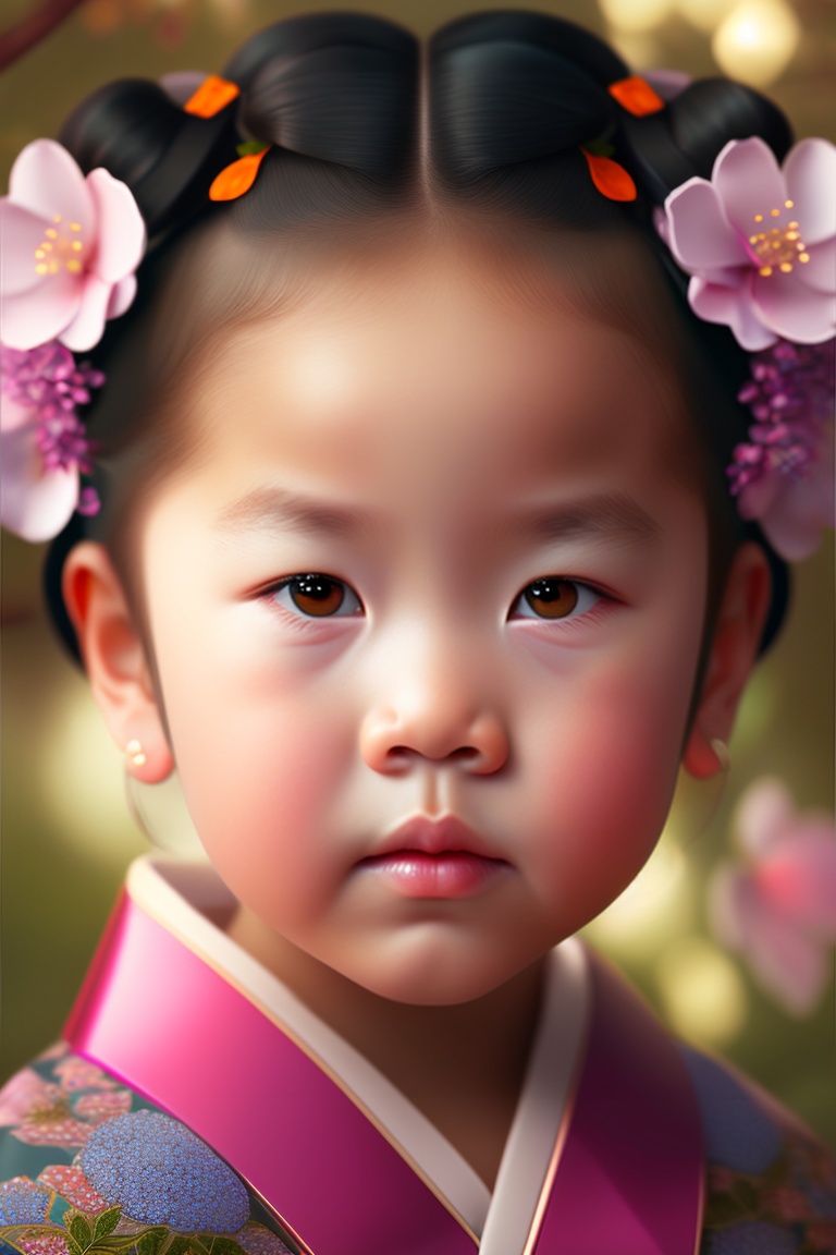 Lexica - Portrait of a stunningly beautiful, child, chubby, brown eyes ...