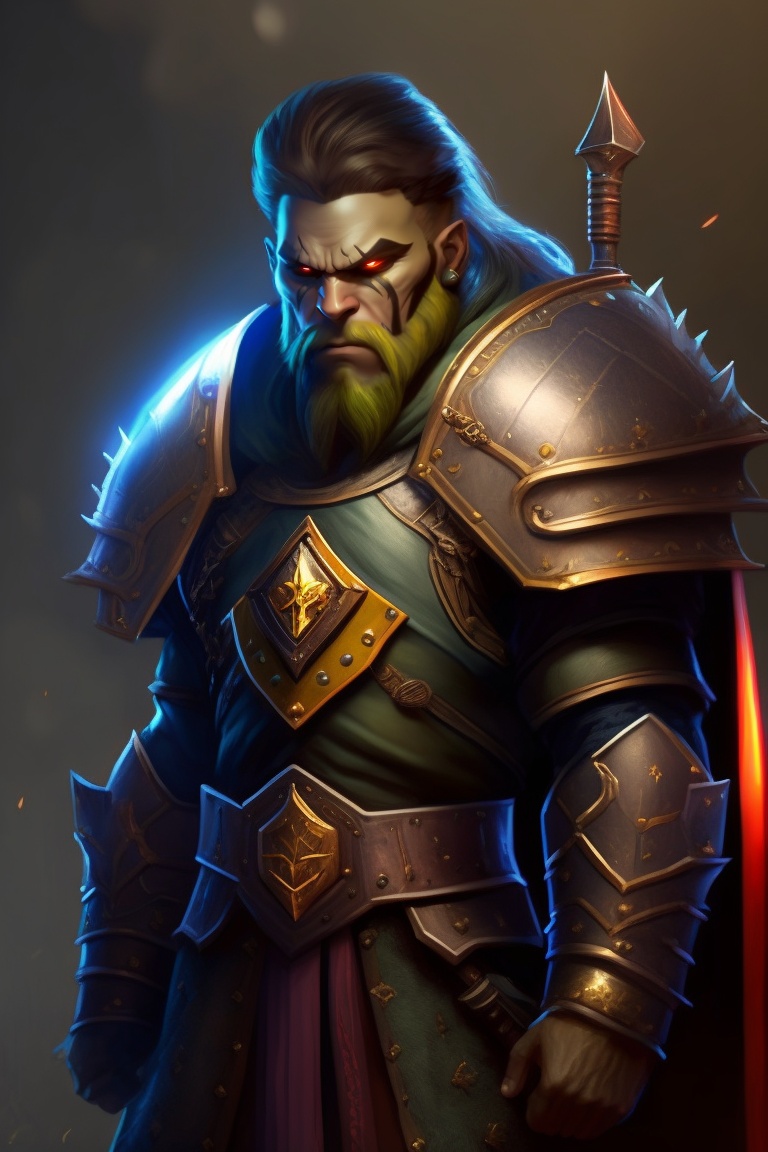 Lexica - Orc in armor, dark paladin, oathbreaker, hammer mjolner in ...