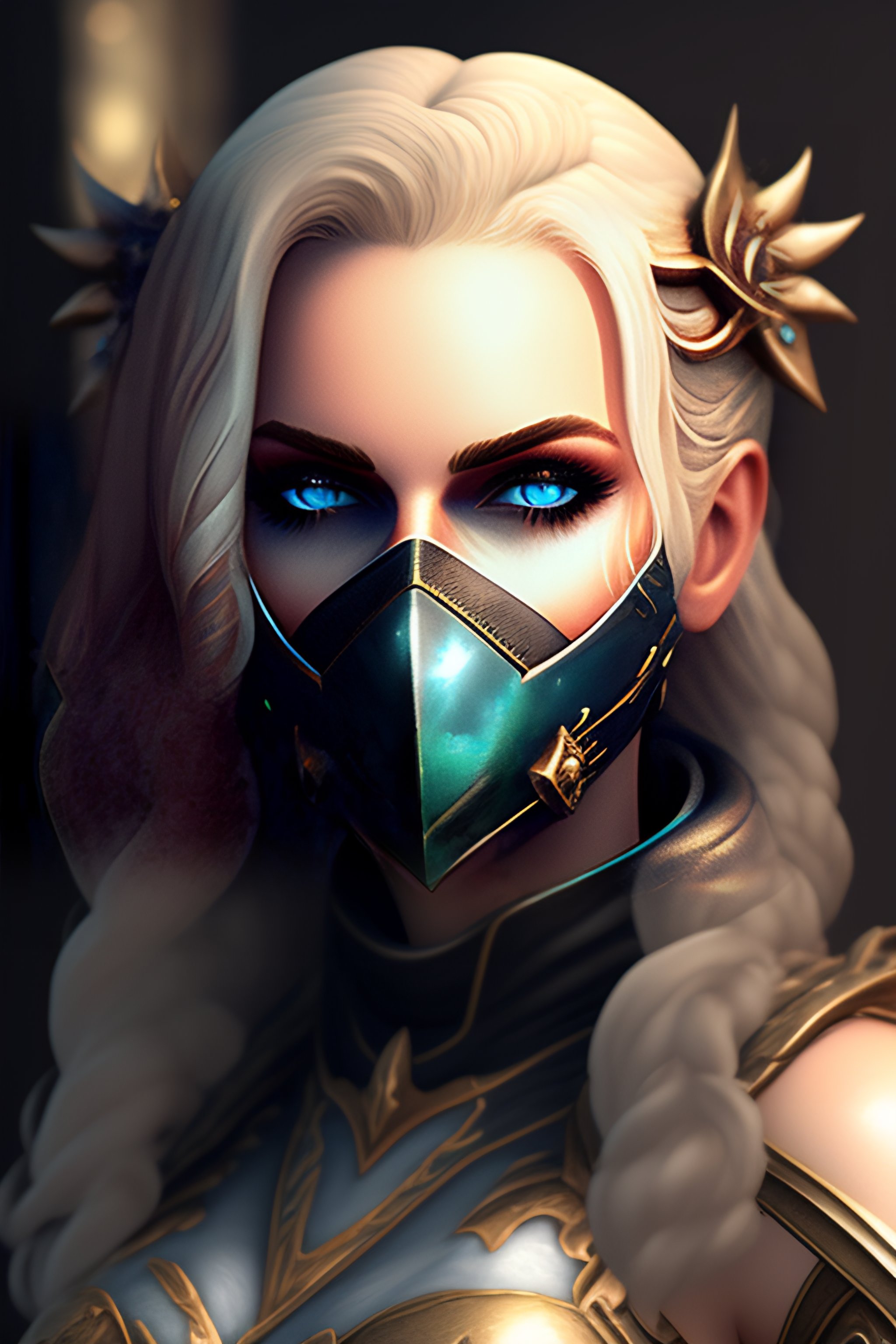 Lexica - Fantasy female dust archer with mask frost