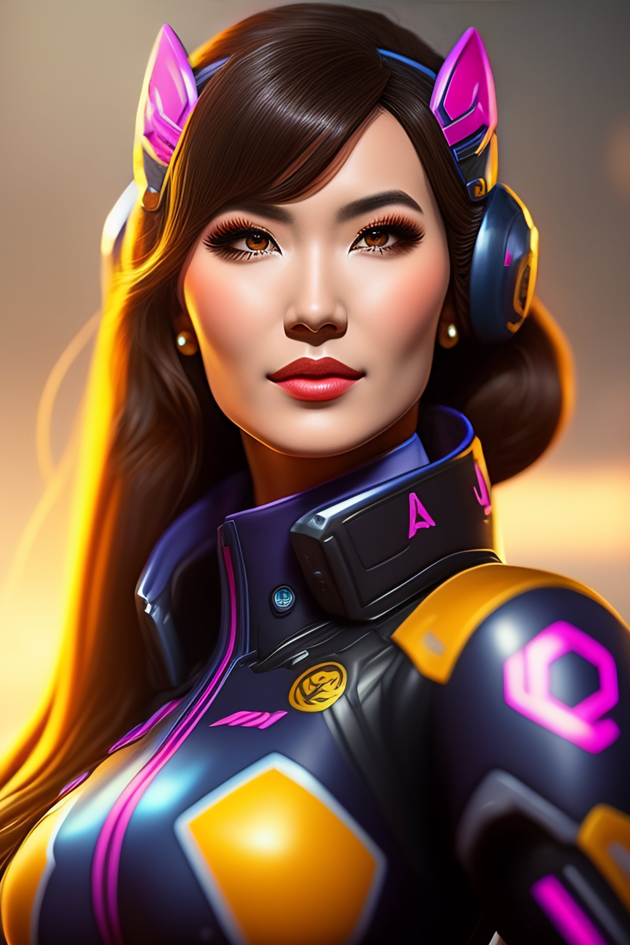 Lexica - Portrait of d.va from overwatch