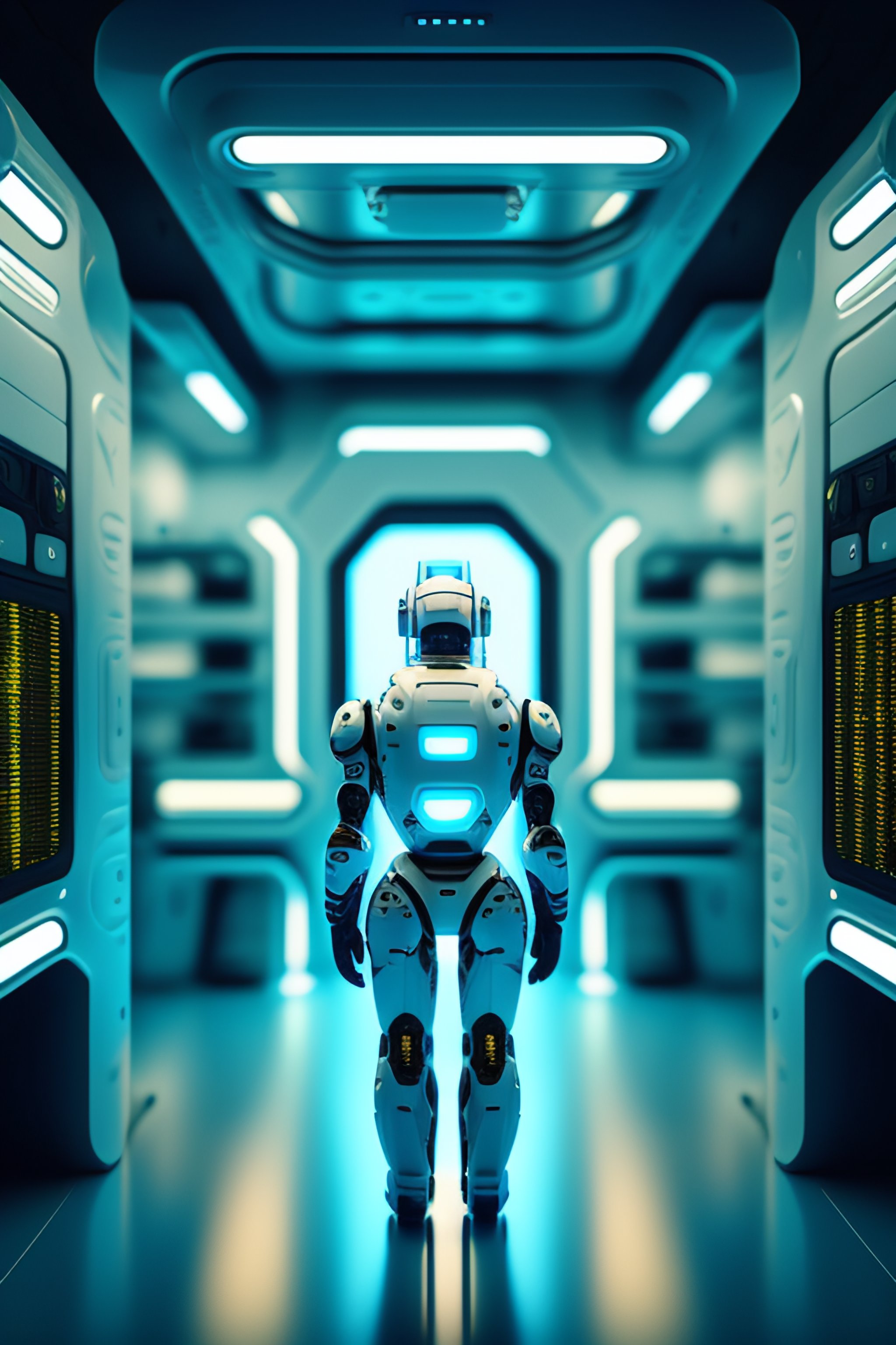 Lexica - Interior,futuristic spaceship,resource lab, scientist making ...