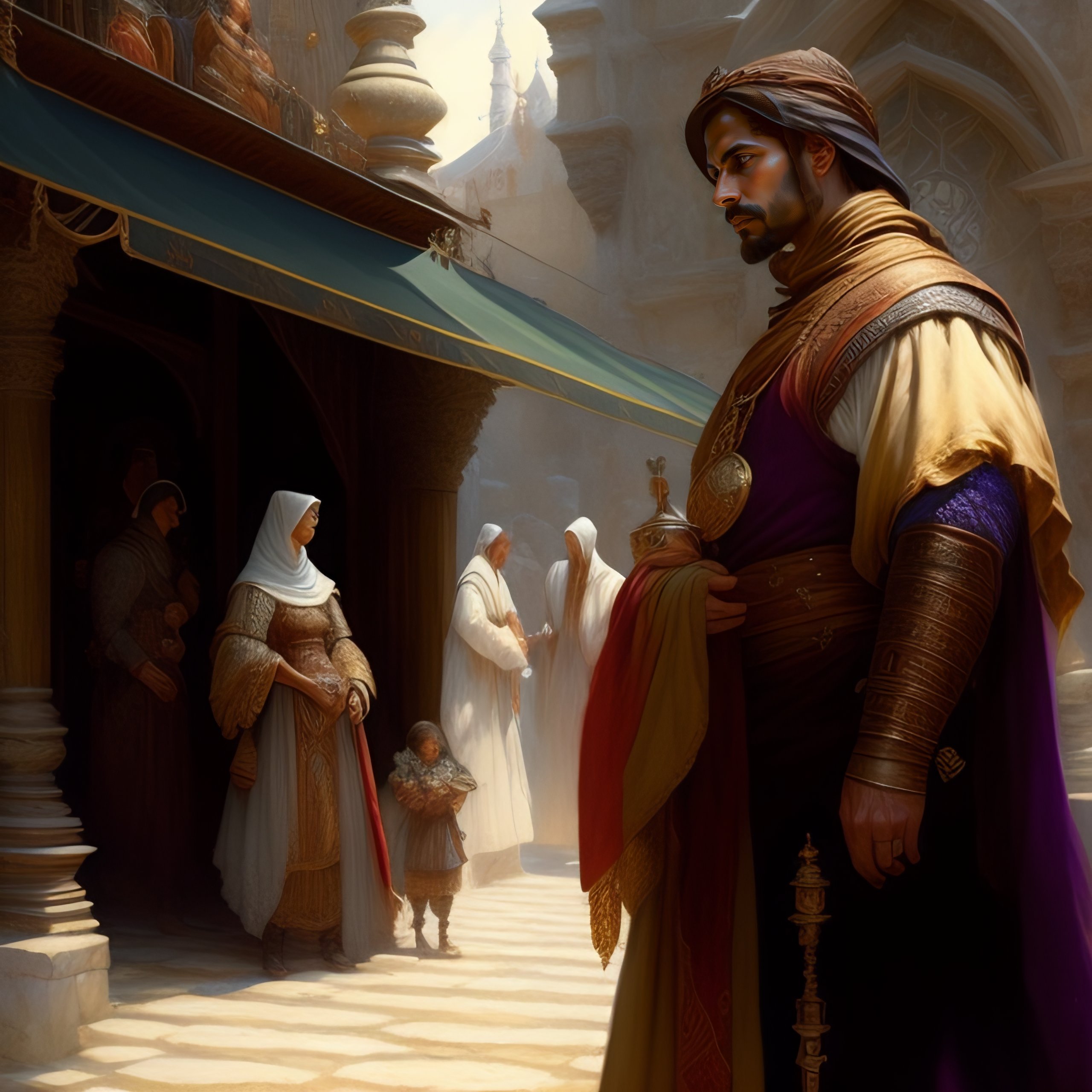 Lexica - Medieval merchant's family, concept art, intricate details ...