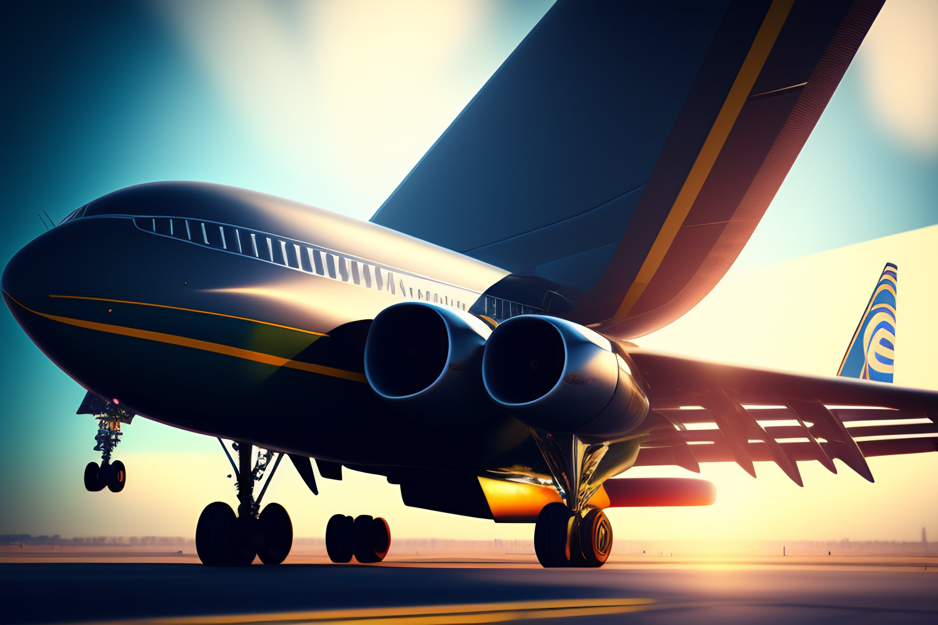 Lexica - Ps725 airplane, Explosion, panoramic ::75 atmospheric ::22 ...