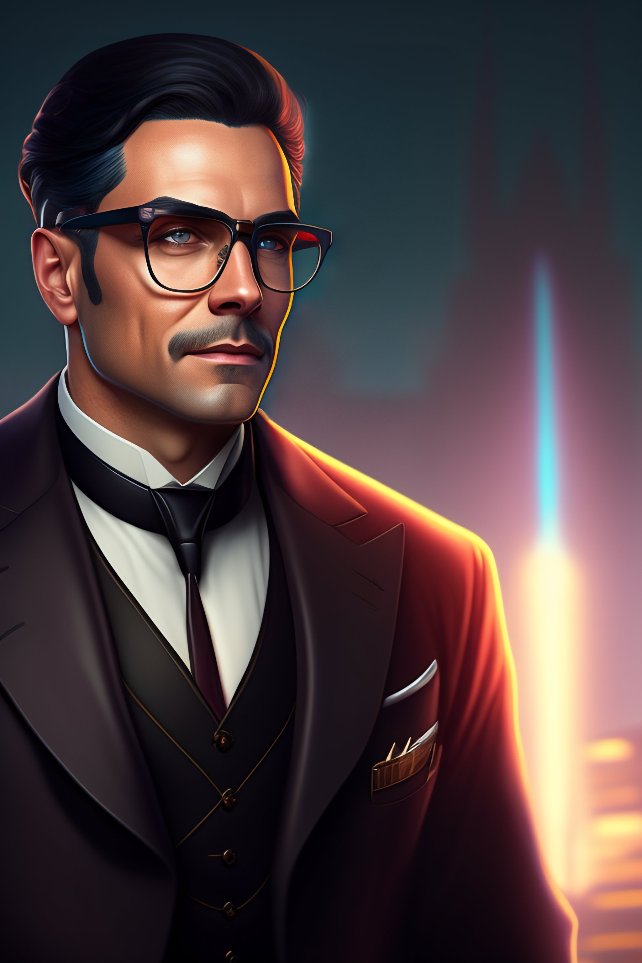 Lexica - Portrait of a parapsychologist, 1920, with used suit, epic ...