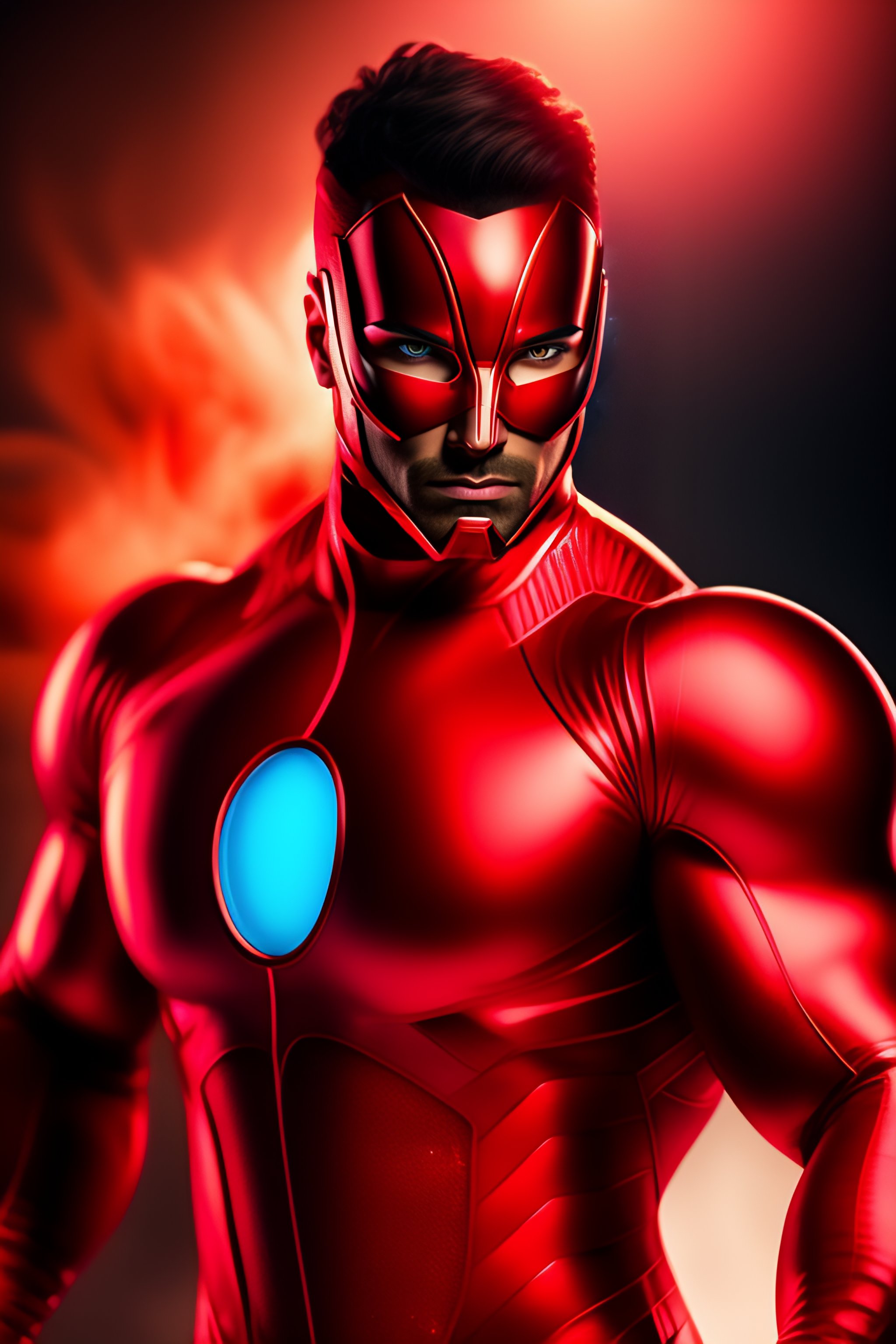 Lexica - A ultradetailed beautiful panting of a male superhero in a red ...