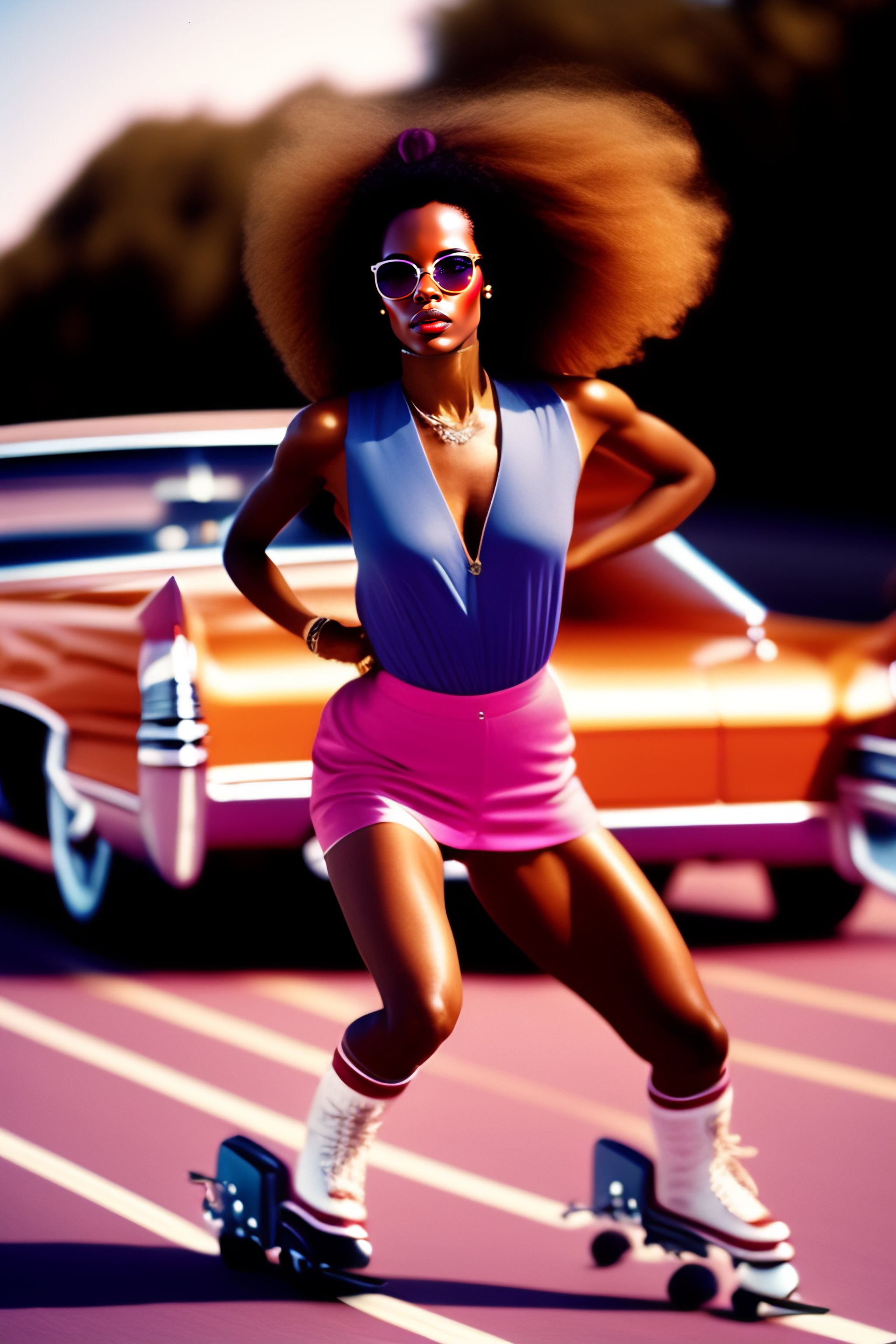 Lexica - 70's women power disco Cadillac roller skating