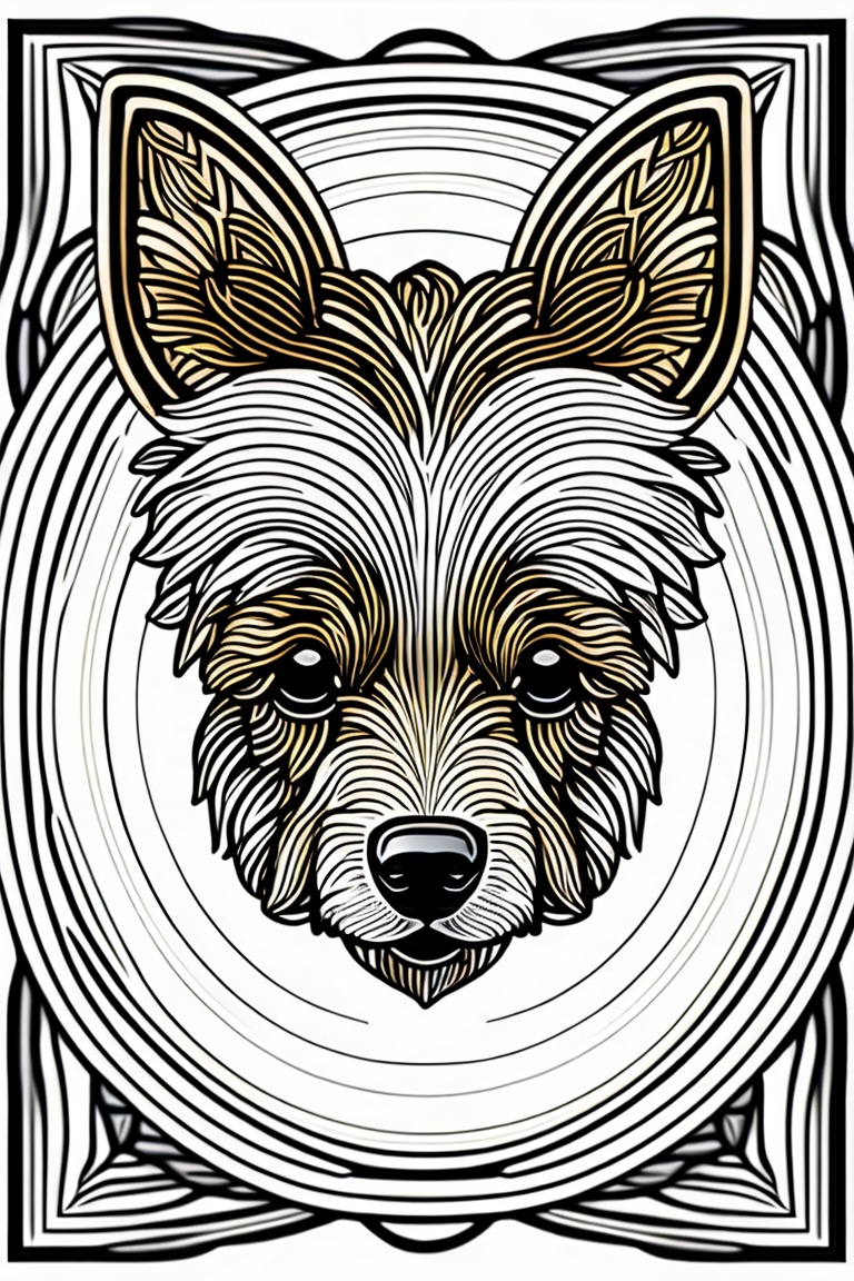 Lexica - Coloring page for adults, bold lines, dark lines, mandala ...