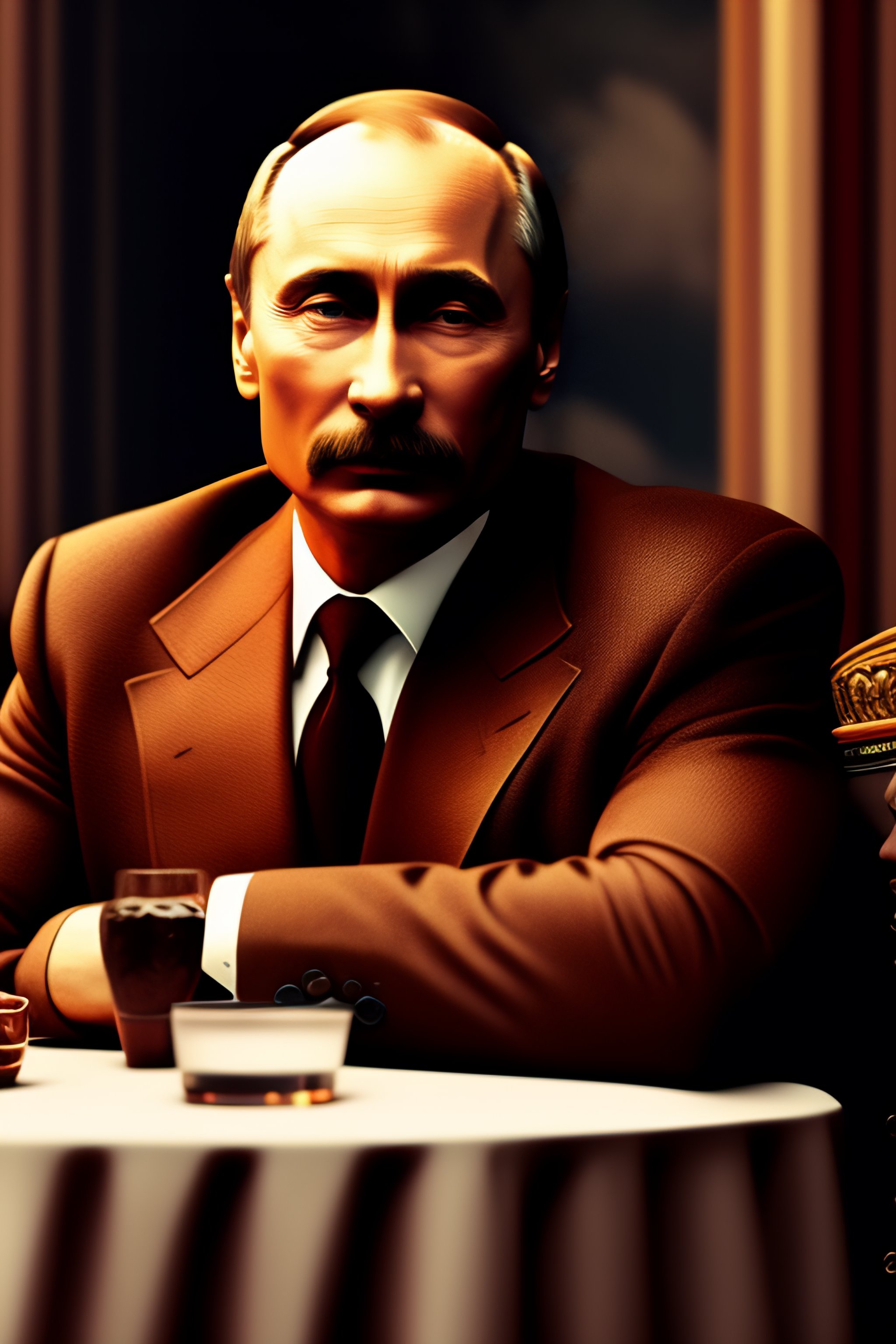 Lexica - Vladimir Putin and Joseph Stalin are sitting at the table ...