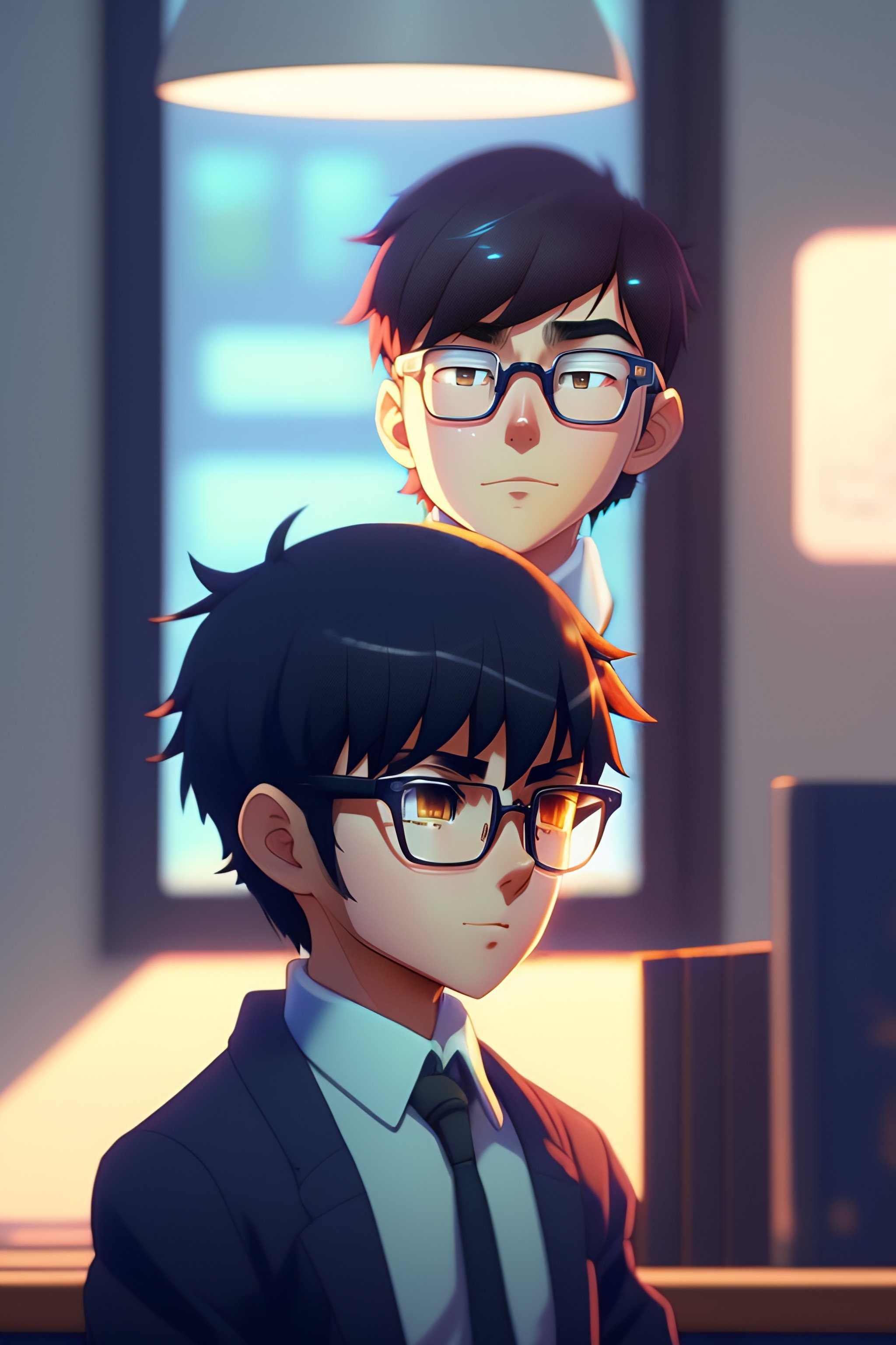 Lexica - A nerdy anime boy is looking for solutions,depression, in the ...