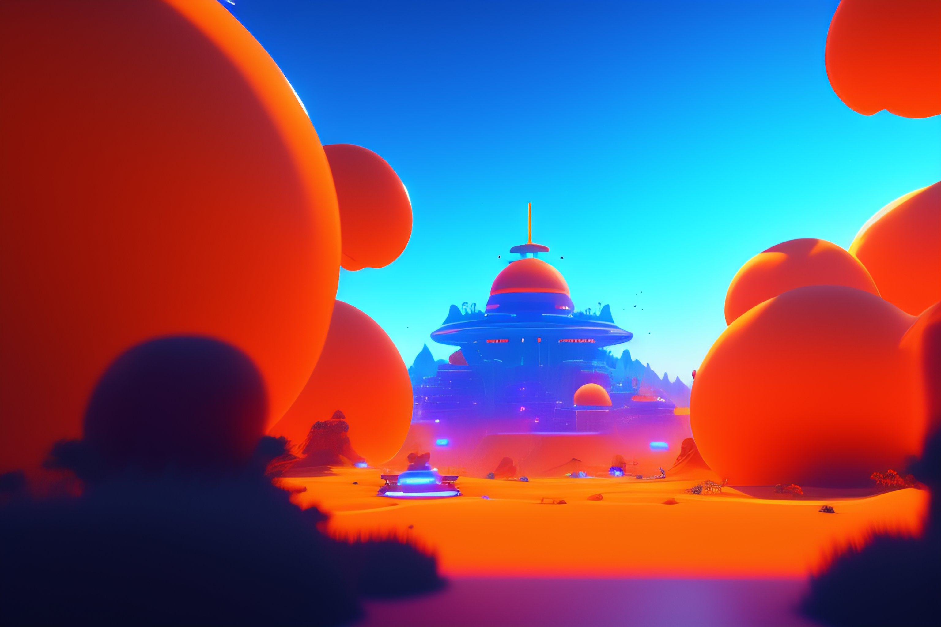 Lexica - Color orange and blue, environment, Fortnite and overwatch ...