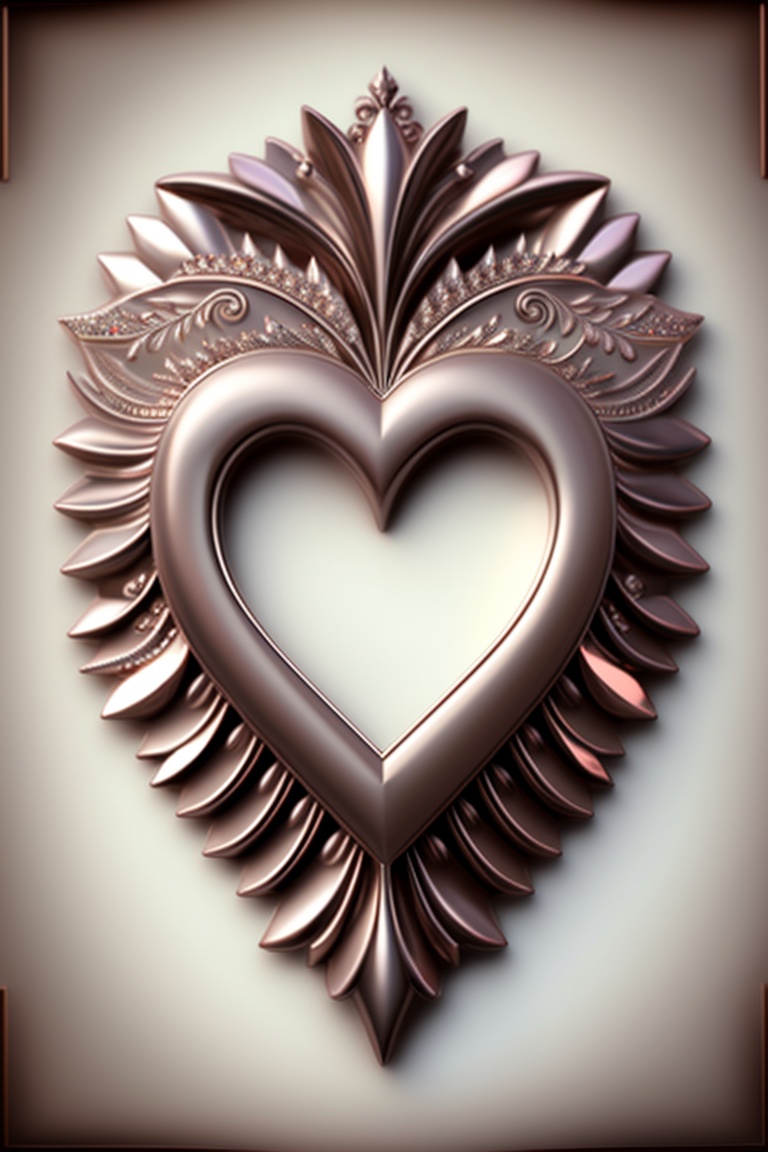 Lexica - 1950;s simple see through heart made from embossed spikes ...