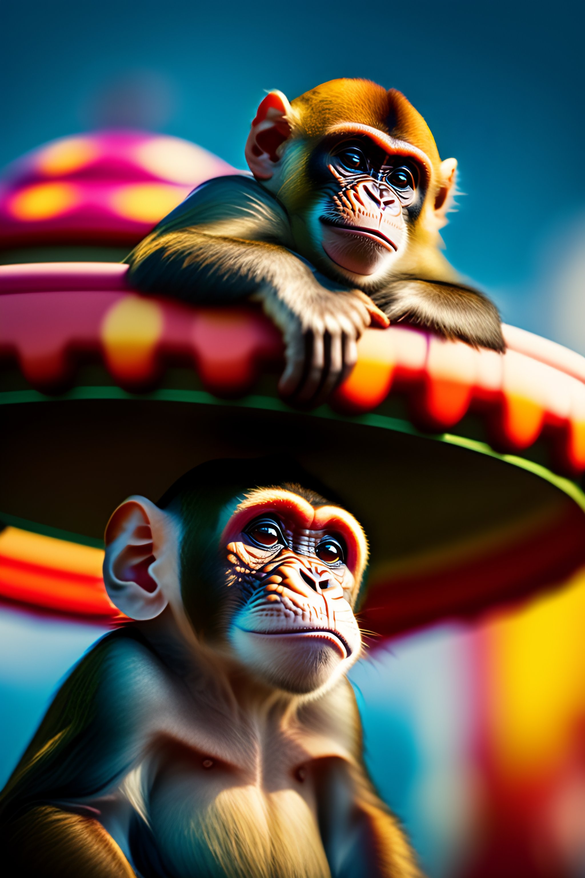 Lexica - Monkey in a fun fair