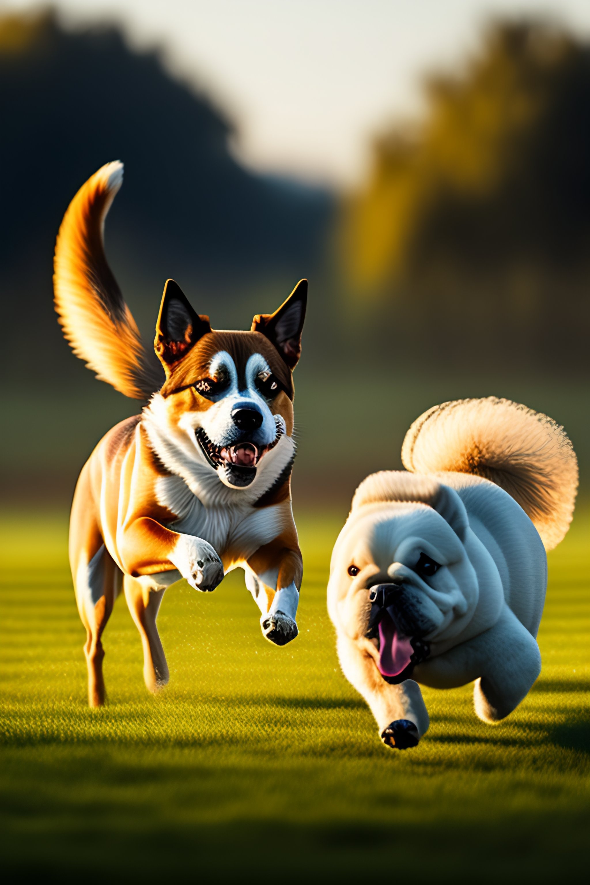 Lexica - Angry dog chasing bunny