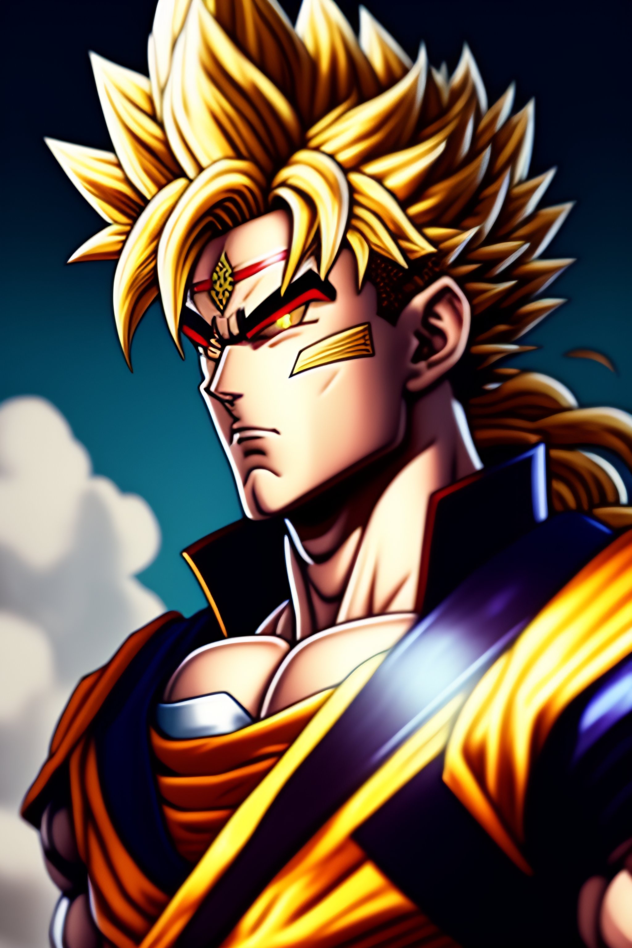 Lexica - Portrait of medieval super sayan goku
