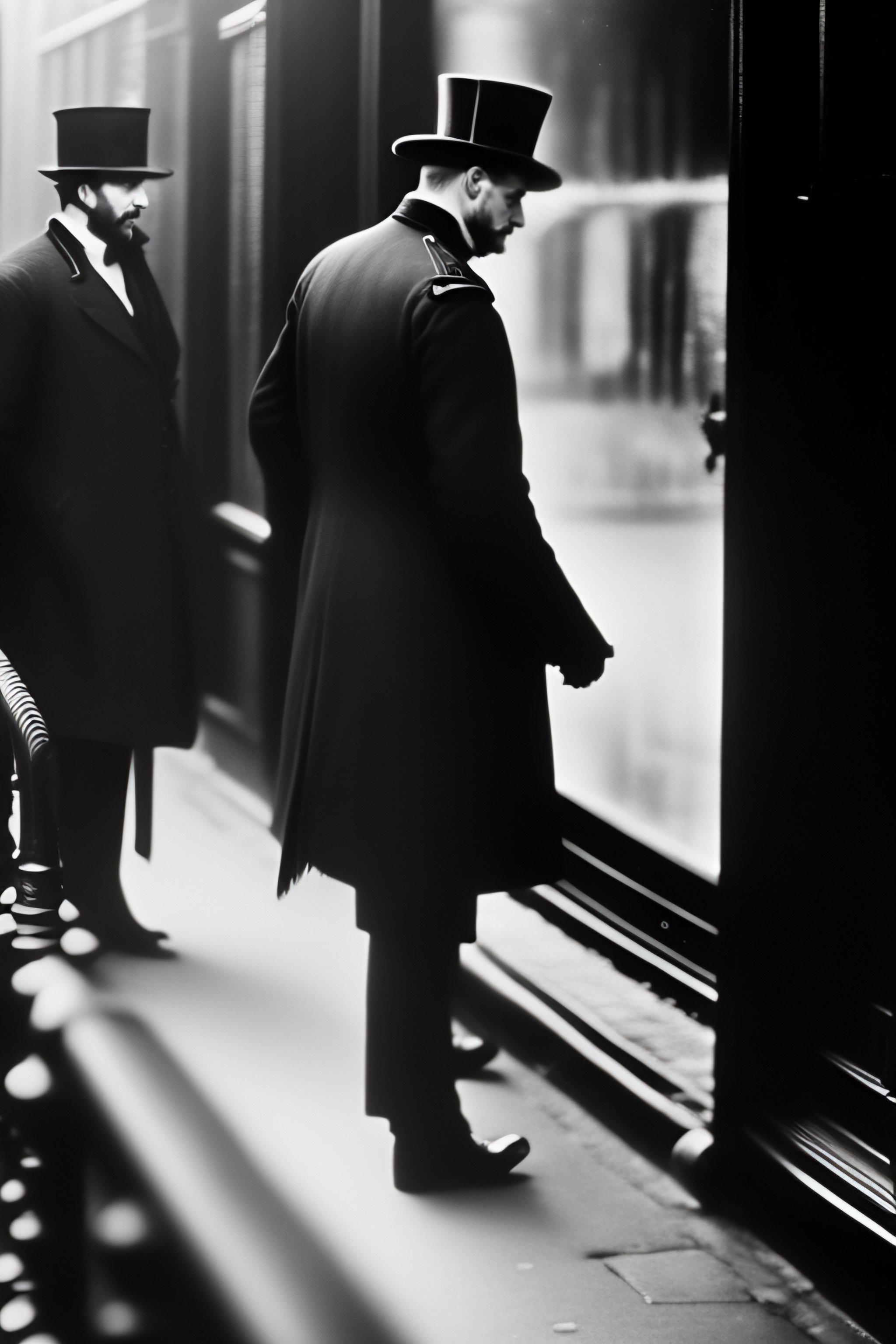 Lexica - Blurry,security camera footage of Jack the Ripper 1888