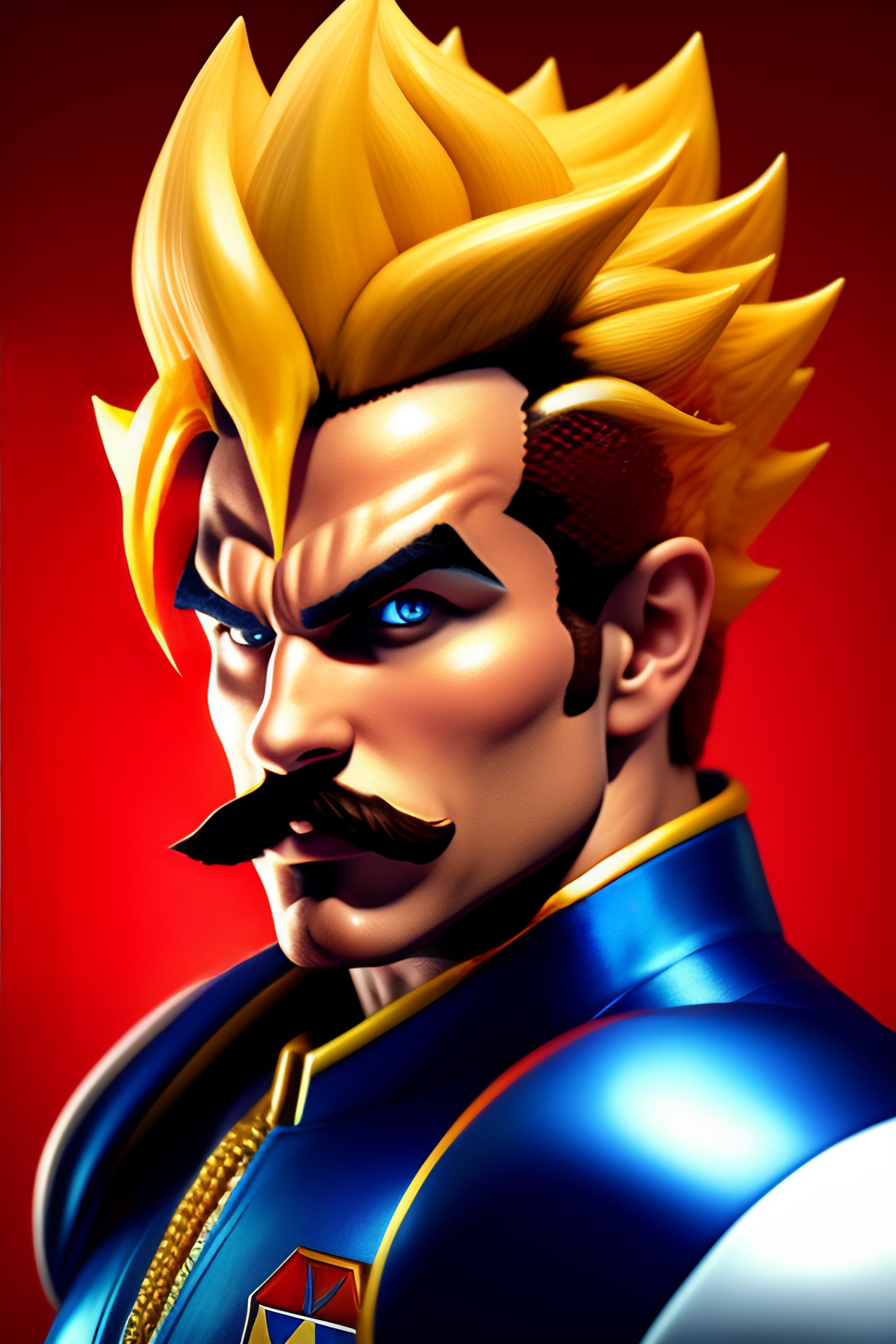 Lexica - Portrait of a super sayan mario bros