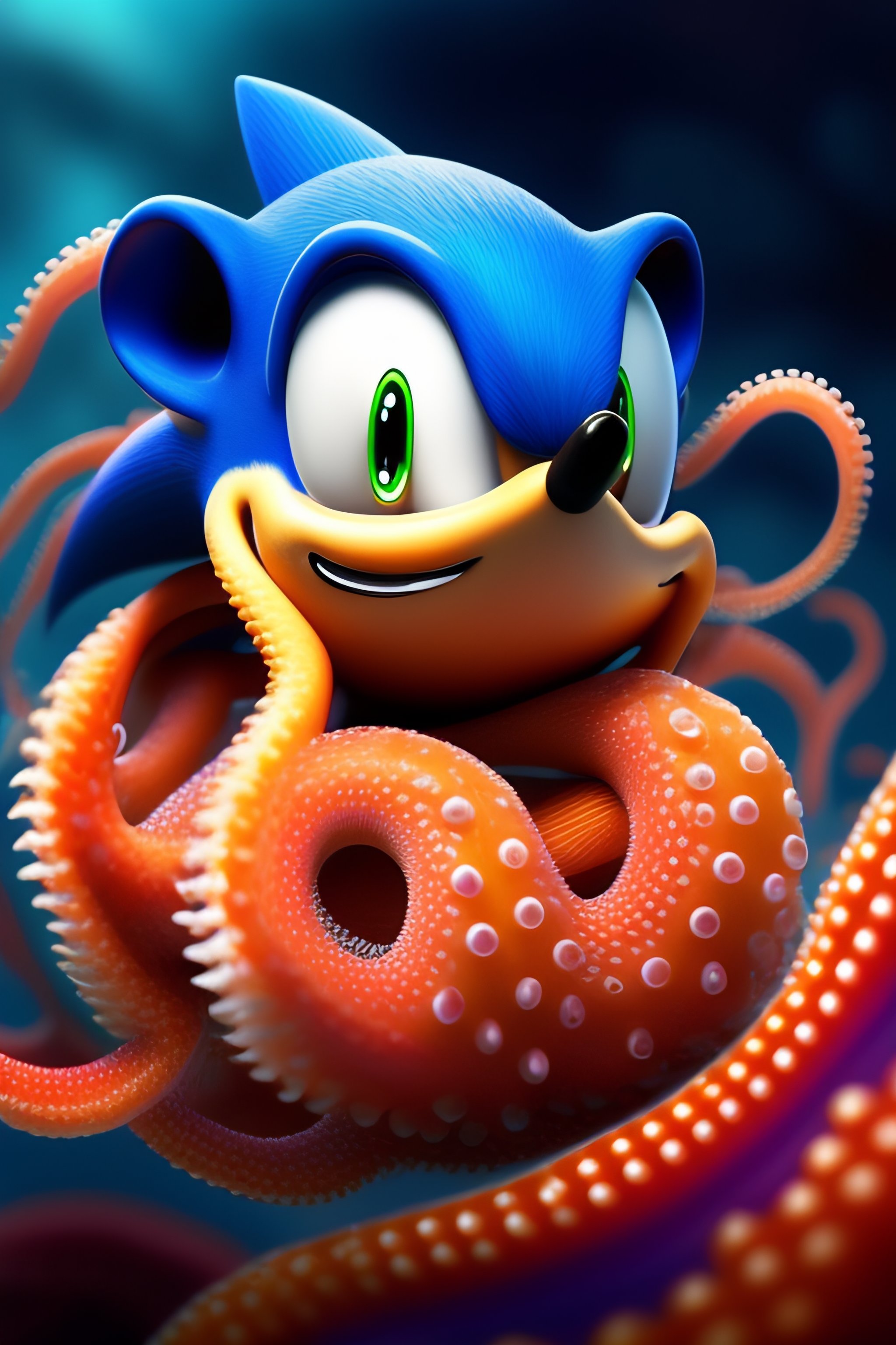 Lexica - Sonic the hedgehog as an octopus