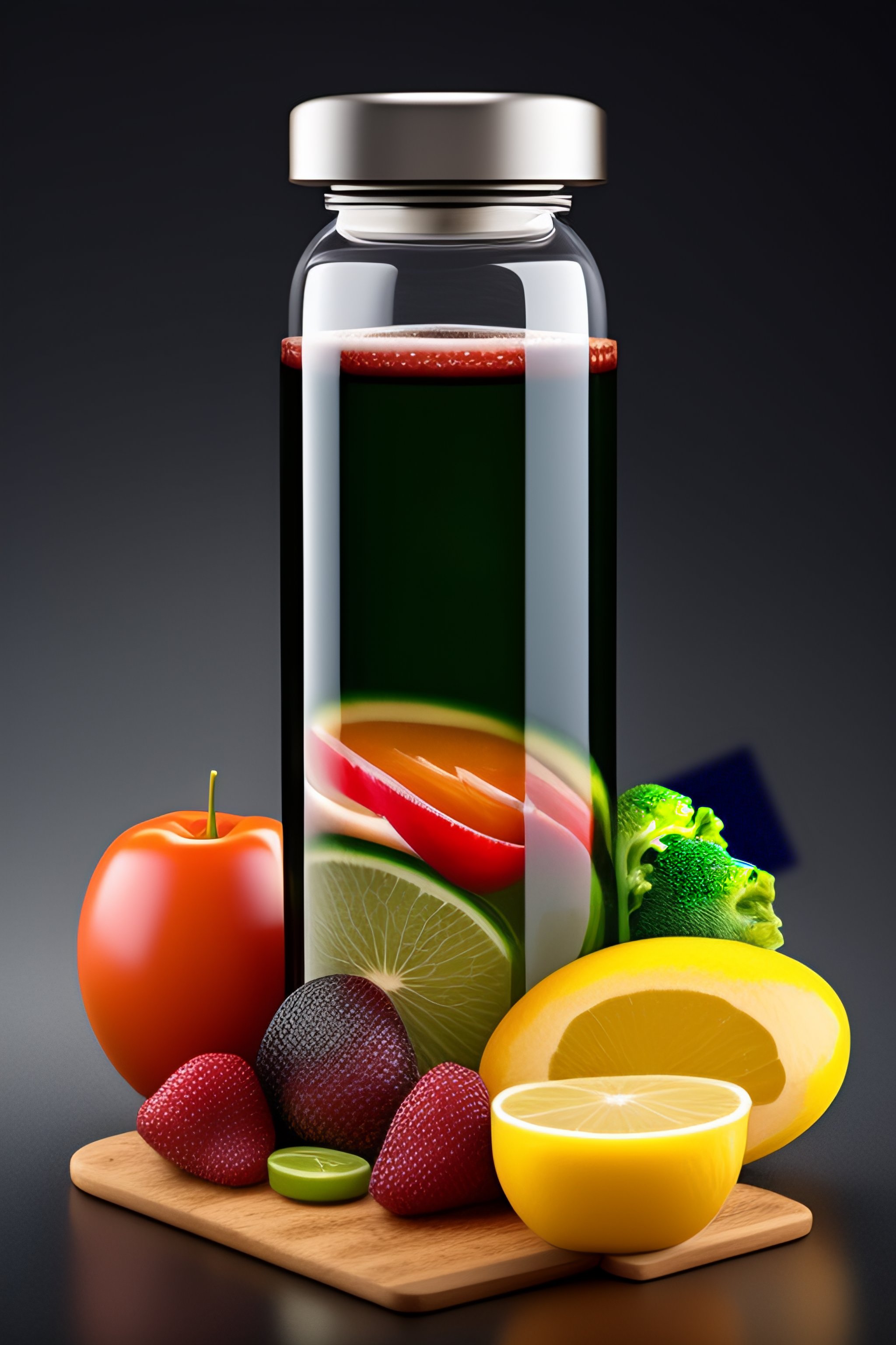 Lexica - Water bottle system with integrated food container