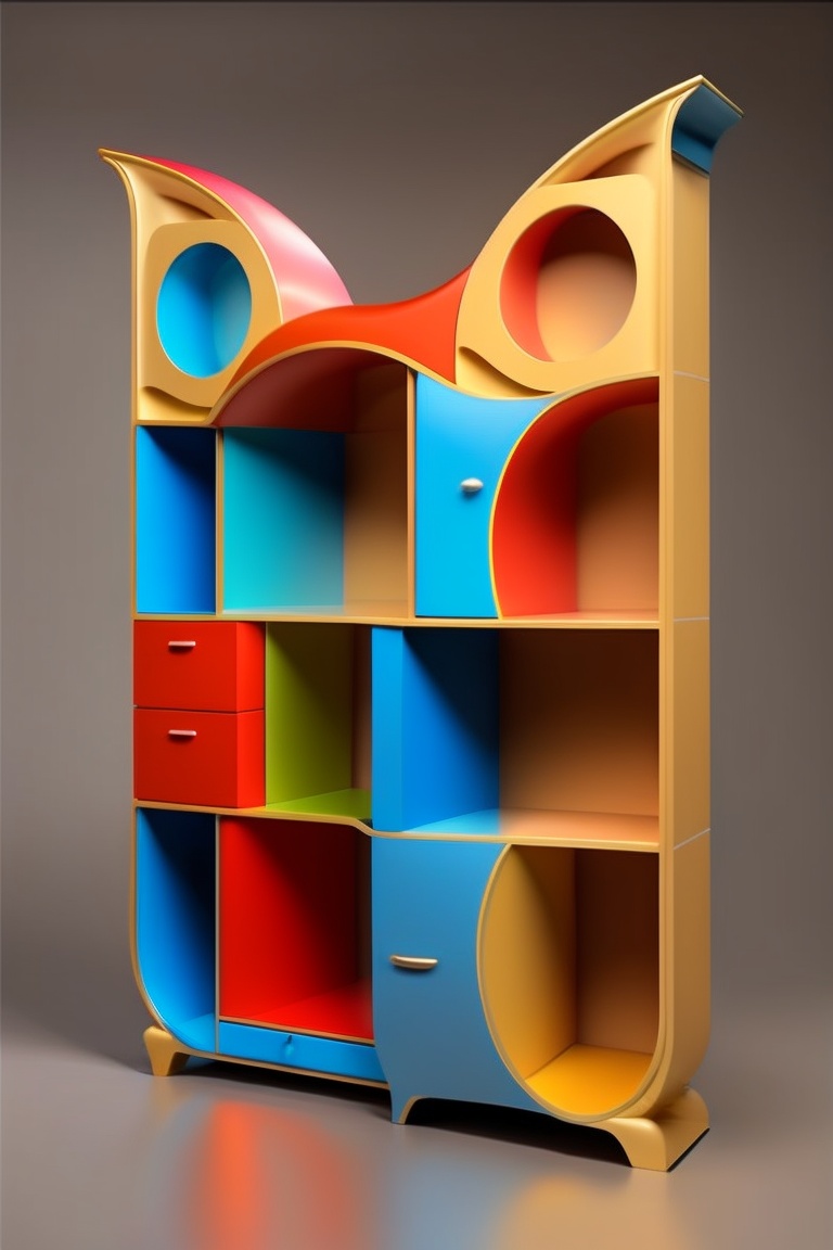 Lexica - Bookcase, cat shape, modern style, library furniture, animal style