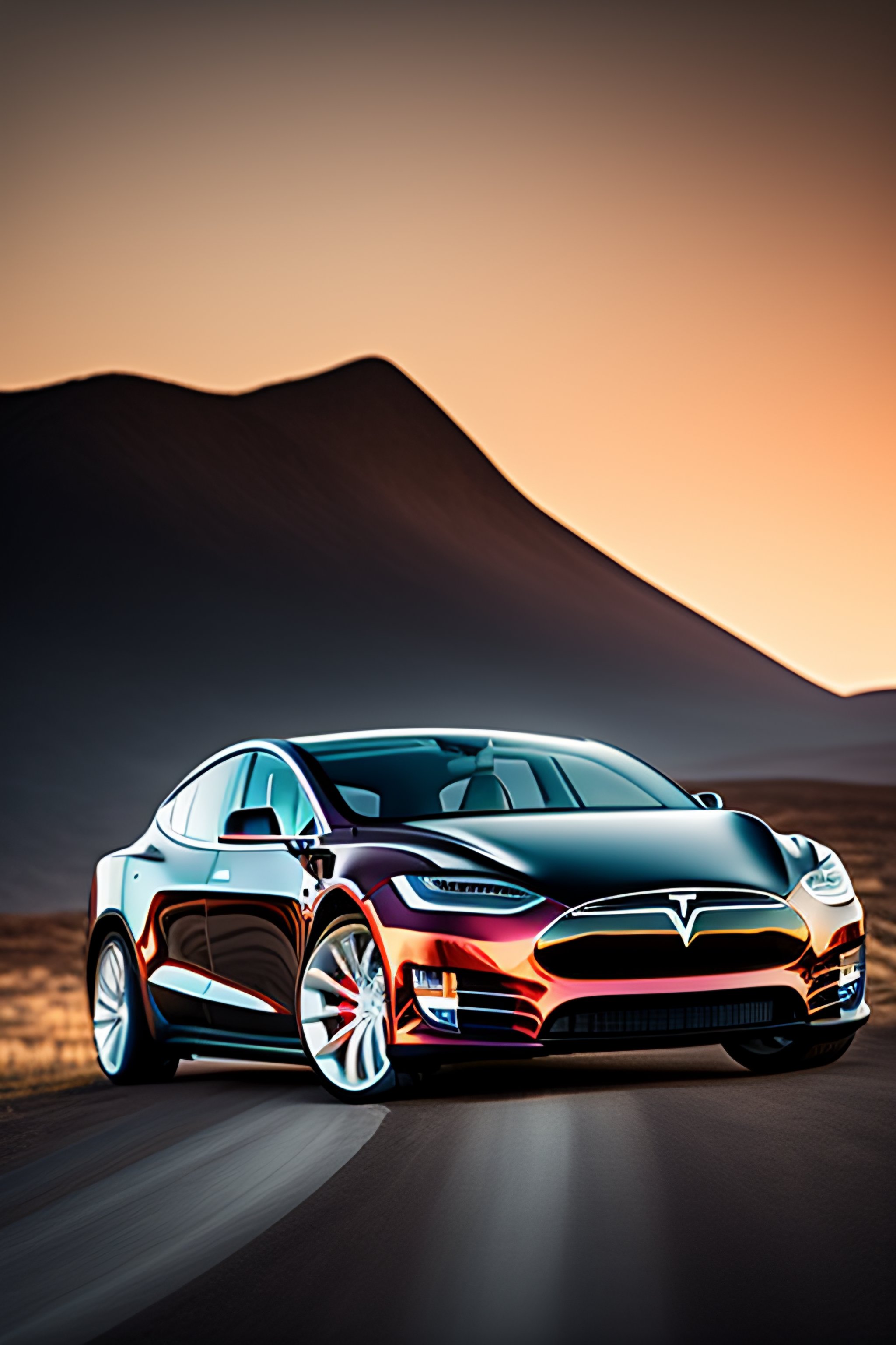 Lexica - Midjourney style, potrait of Tesla model