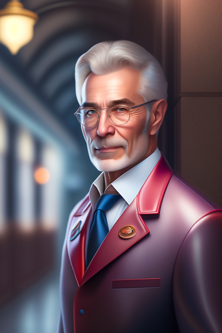Lexica - Photo of a realistic gorgeous old male doctor wearing a ...