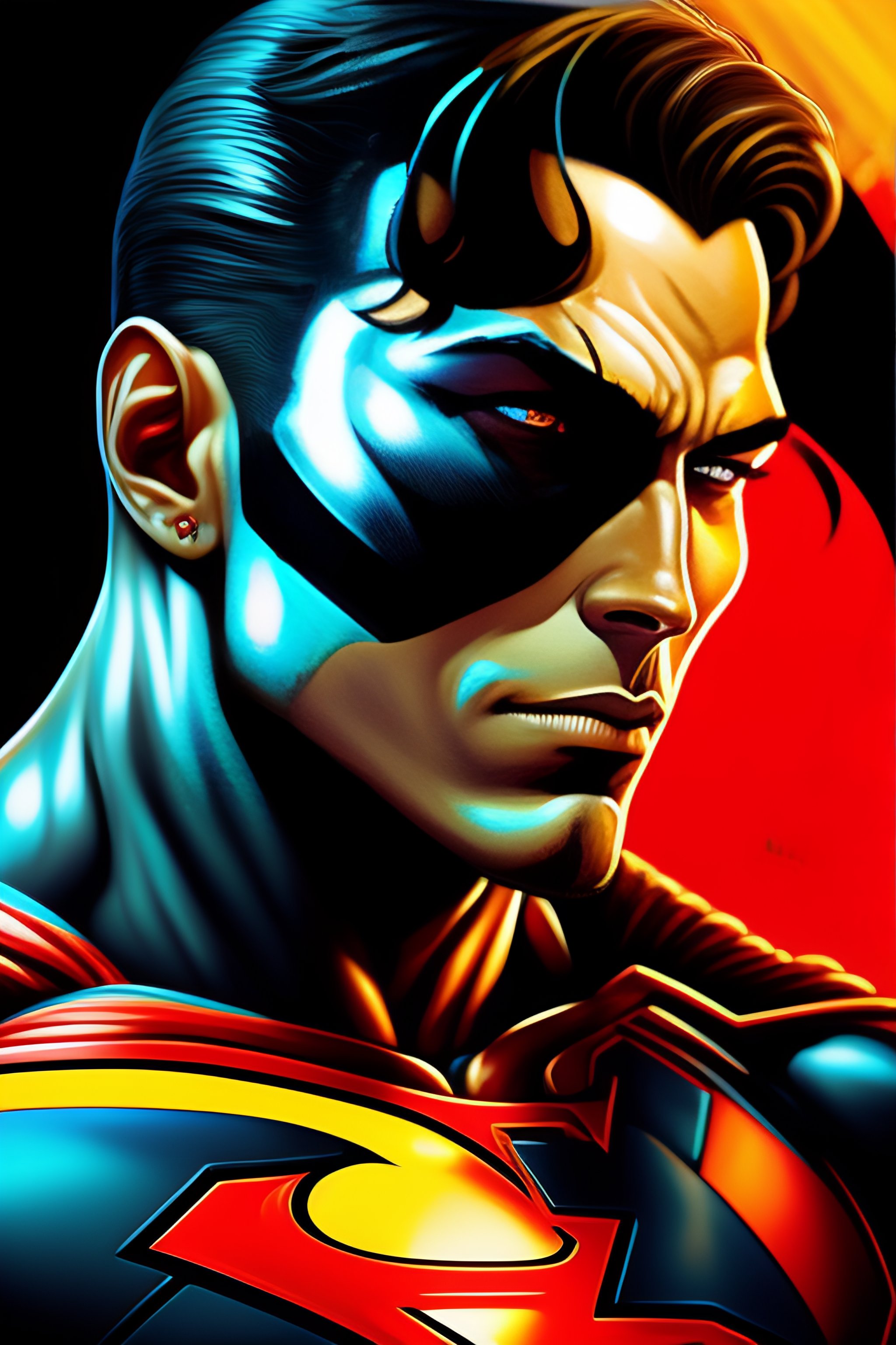 Lexica - Colorful!!! venom superman portrait by laurie greasley and ...