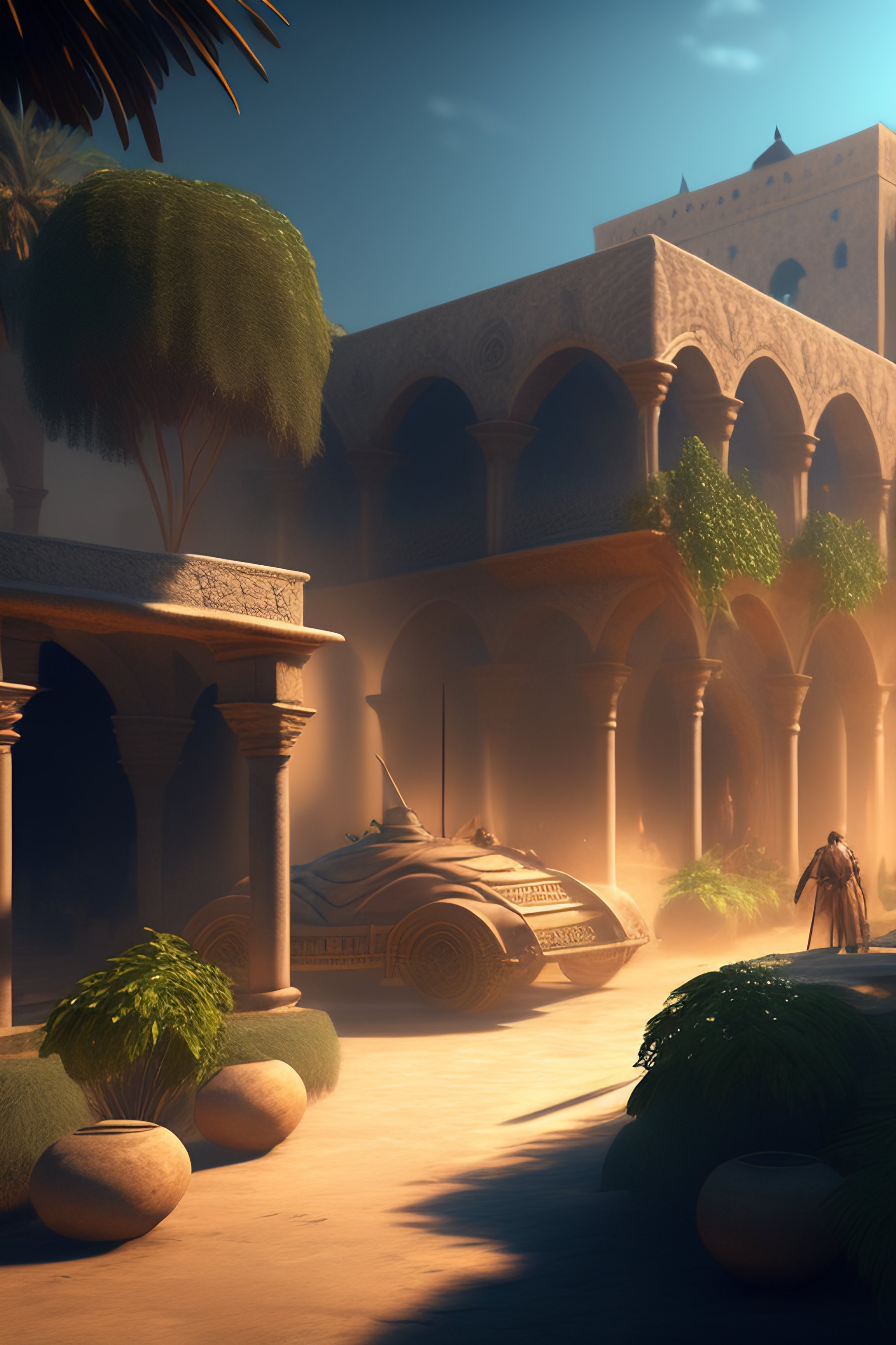 Lexica - Environment peaceful old Aleppo courtyard :: people farmers ...