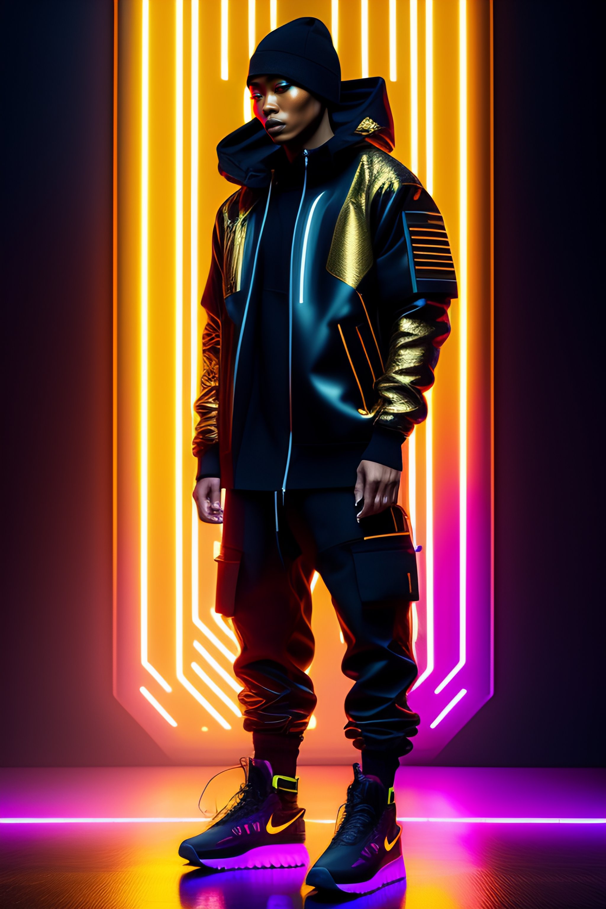 Lexica - Cyberpunk techwear streetwear look and clothes, smoke weed, we ...