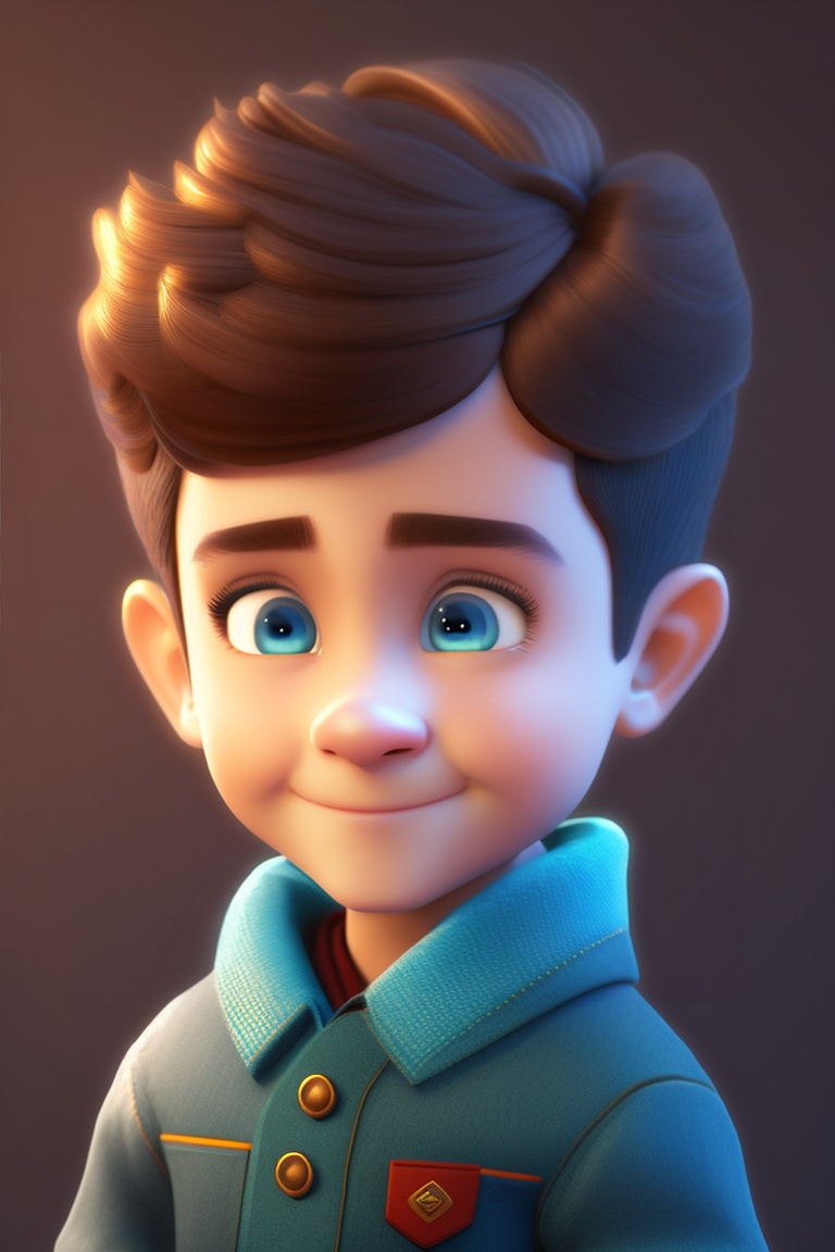 Lexica - Boy Actor, pixar style, front view of face, 3d style, disney ...