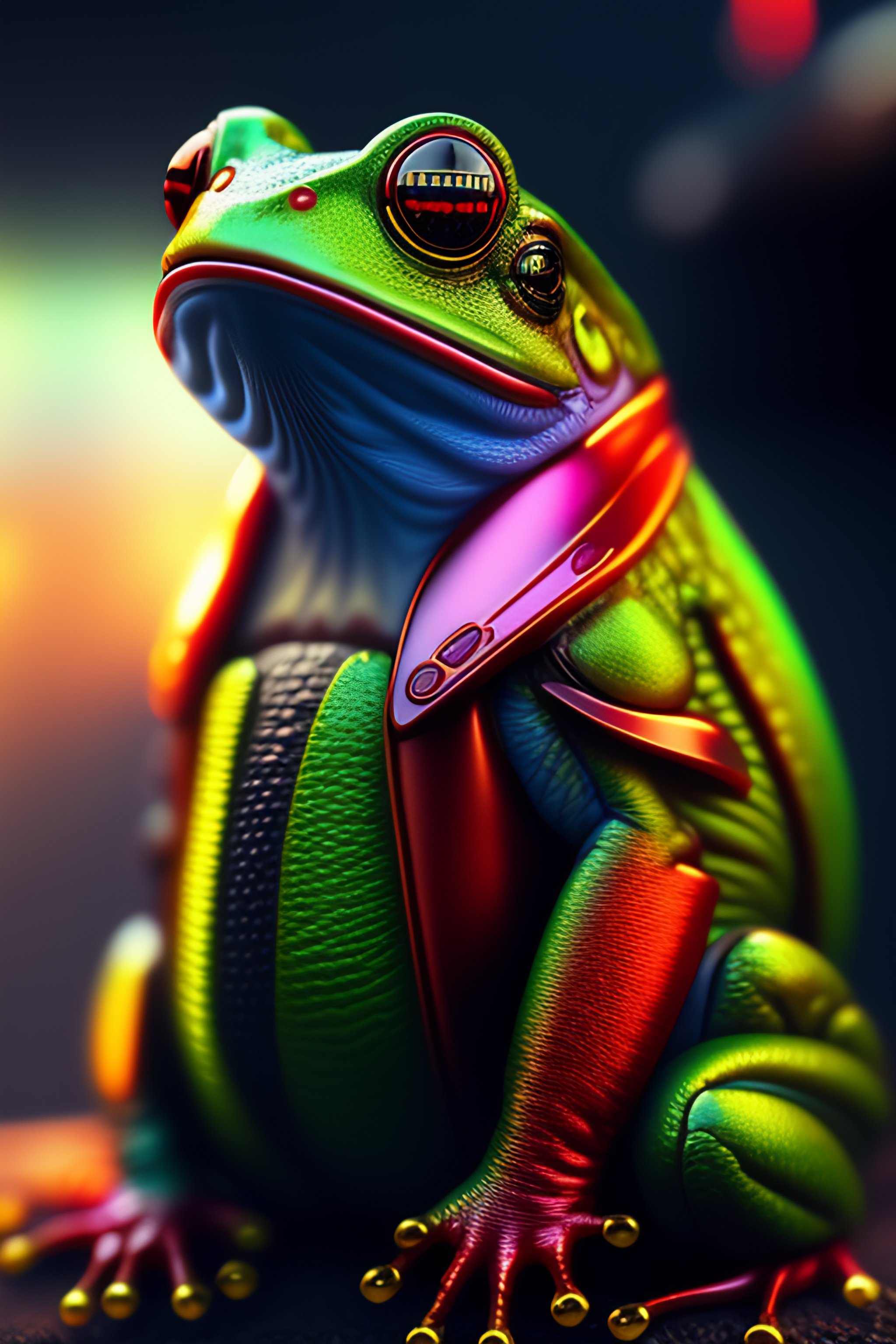 Lexica - Frog terminator, red eye, robotic, 8k, ultradetailed ...