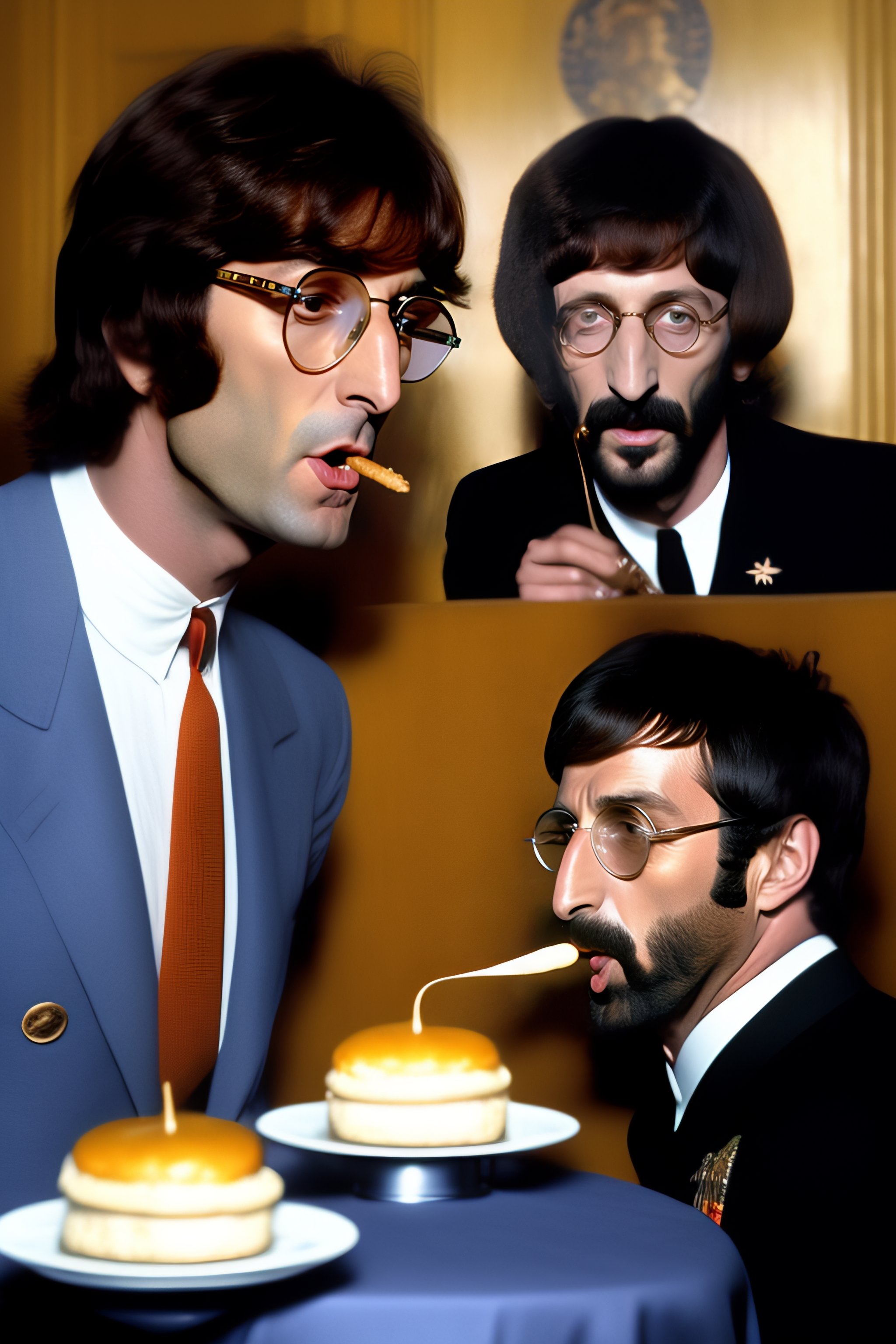 Lexica - John Lennon eating Ringo Starr