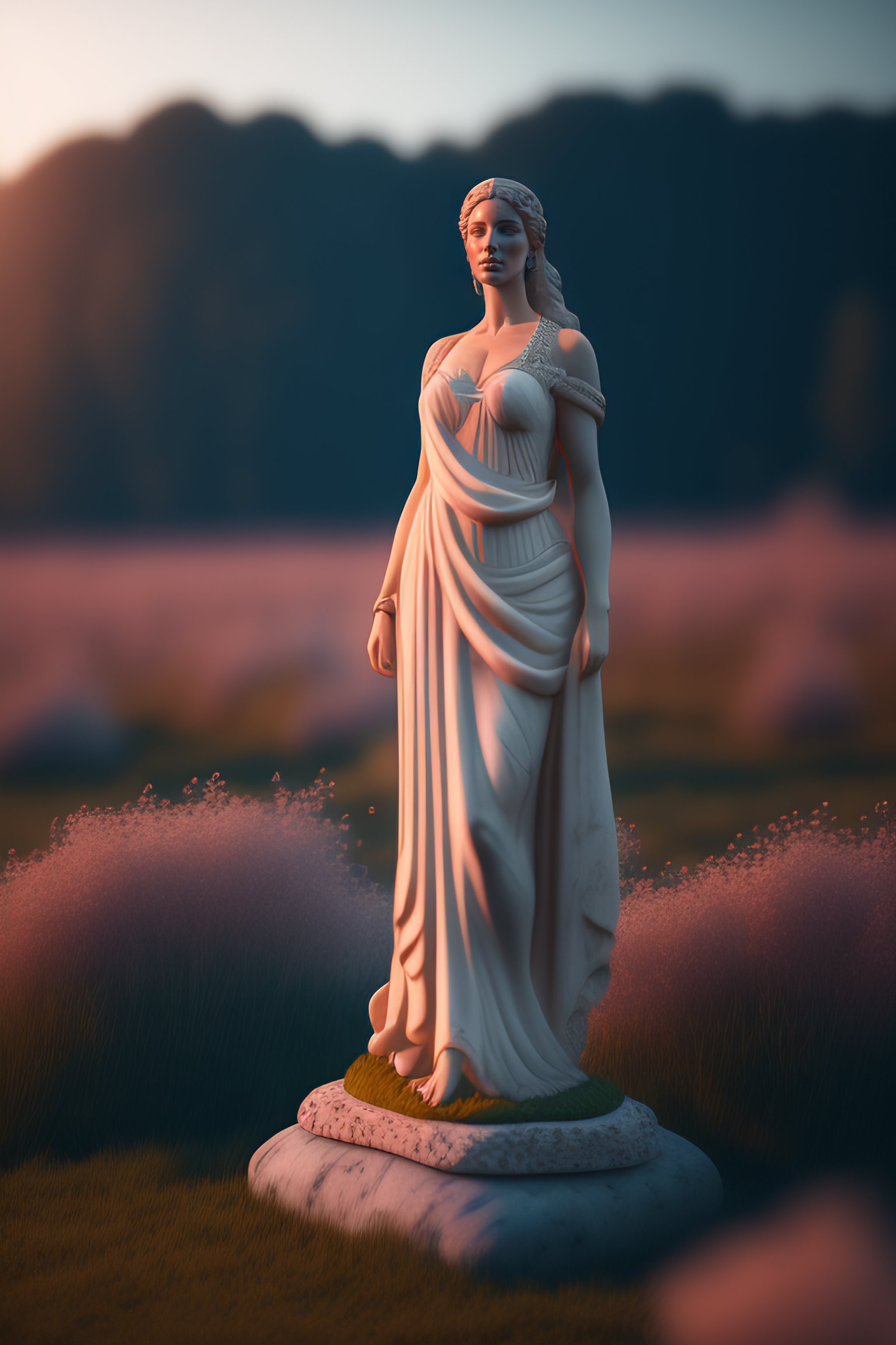 Lexica - Epicurean greek goddess full character art in clay or marble ...