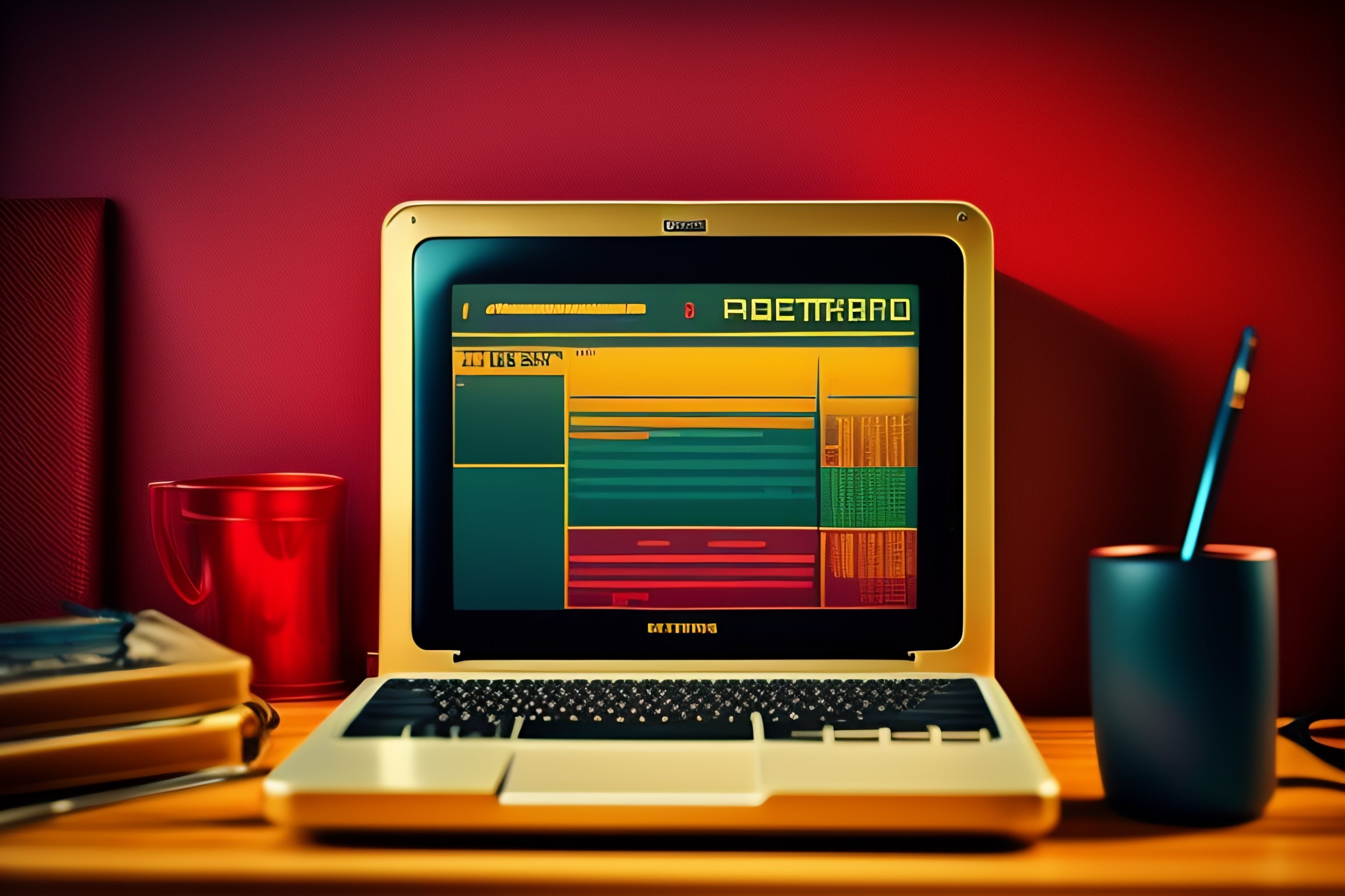 Lexica - Retro Poster, hipster programmer laptop