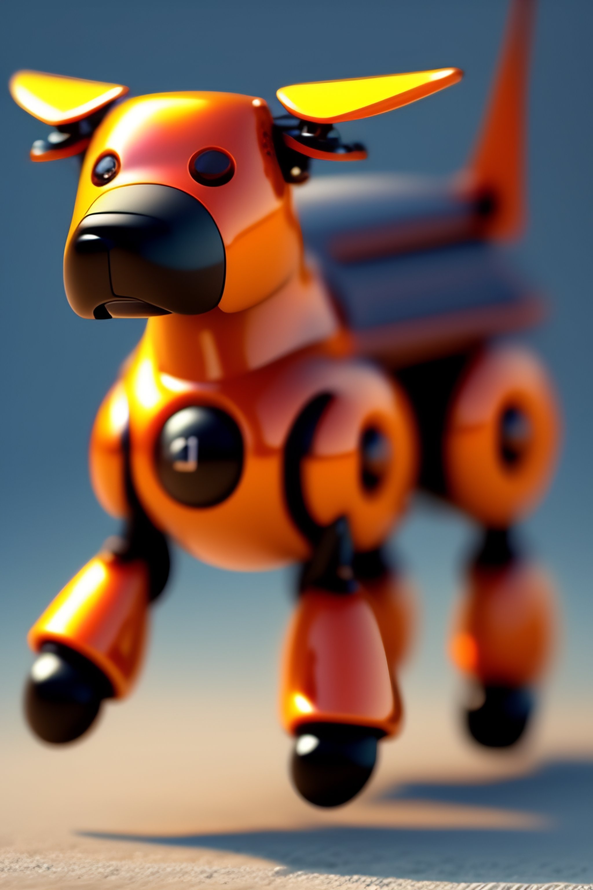 Lexica - Dog Caramel Robot Cyberpunk prototype Drone Motor Bike