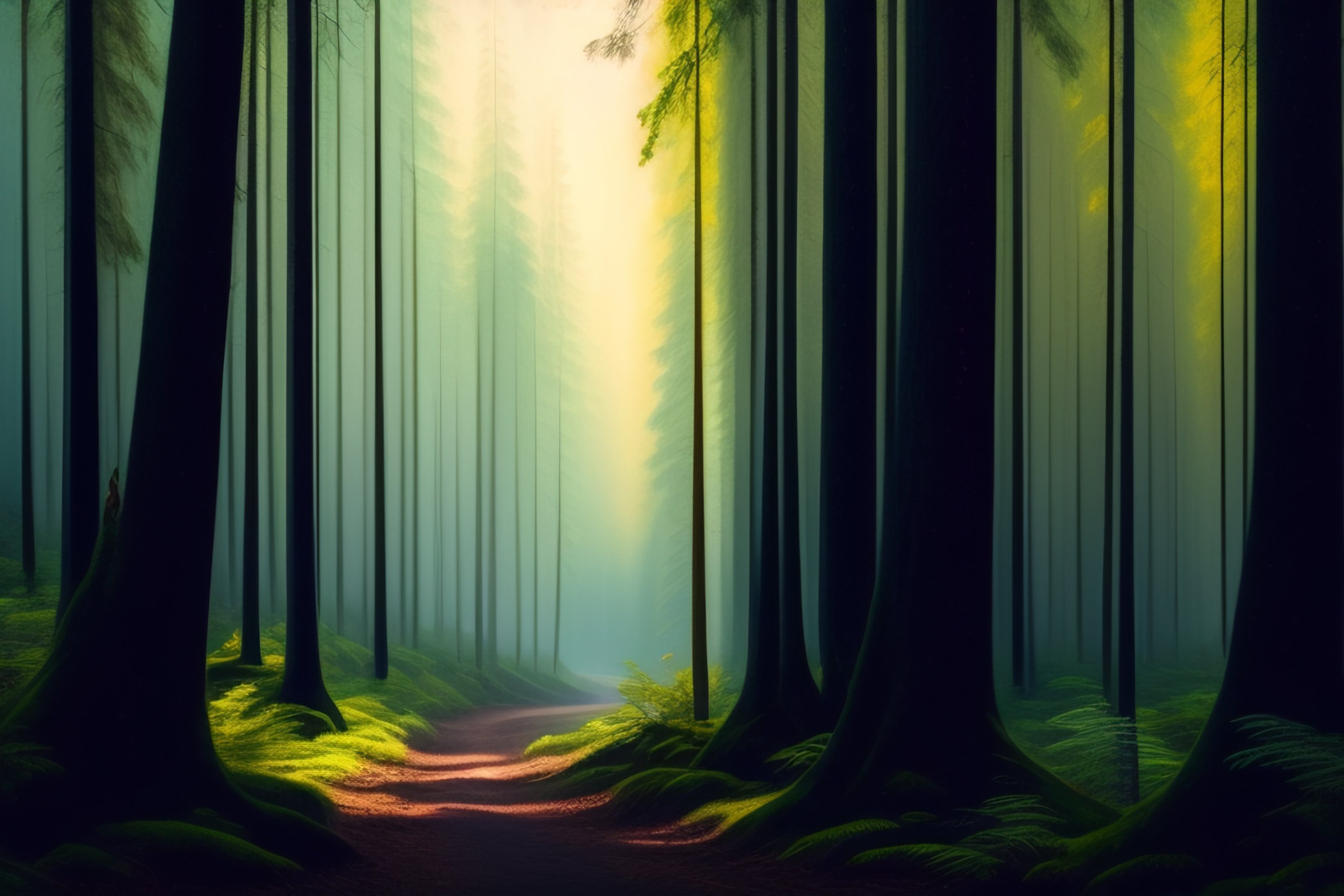 Lexica - An oil painting that represents loneliness in a forest