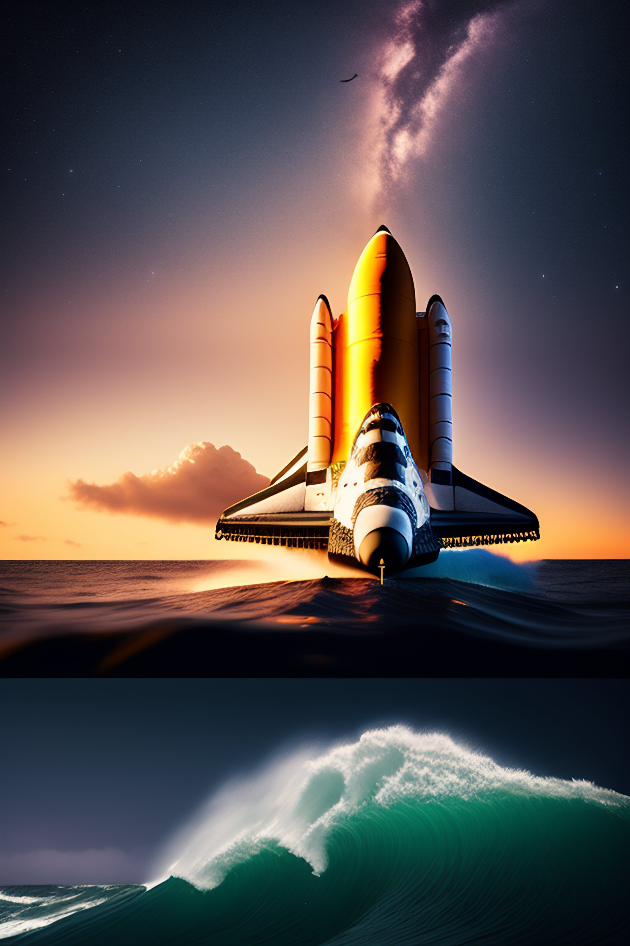 Lexica - Space shuttle in the sea