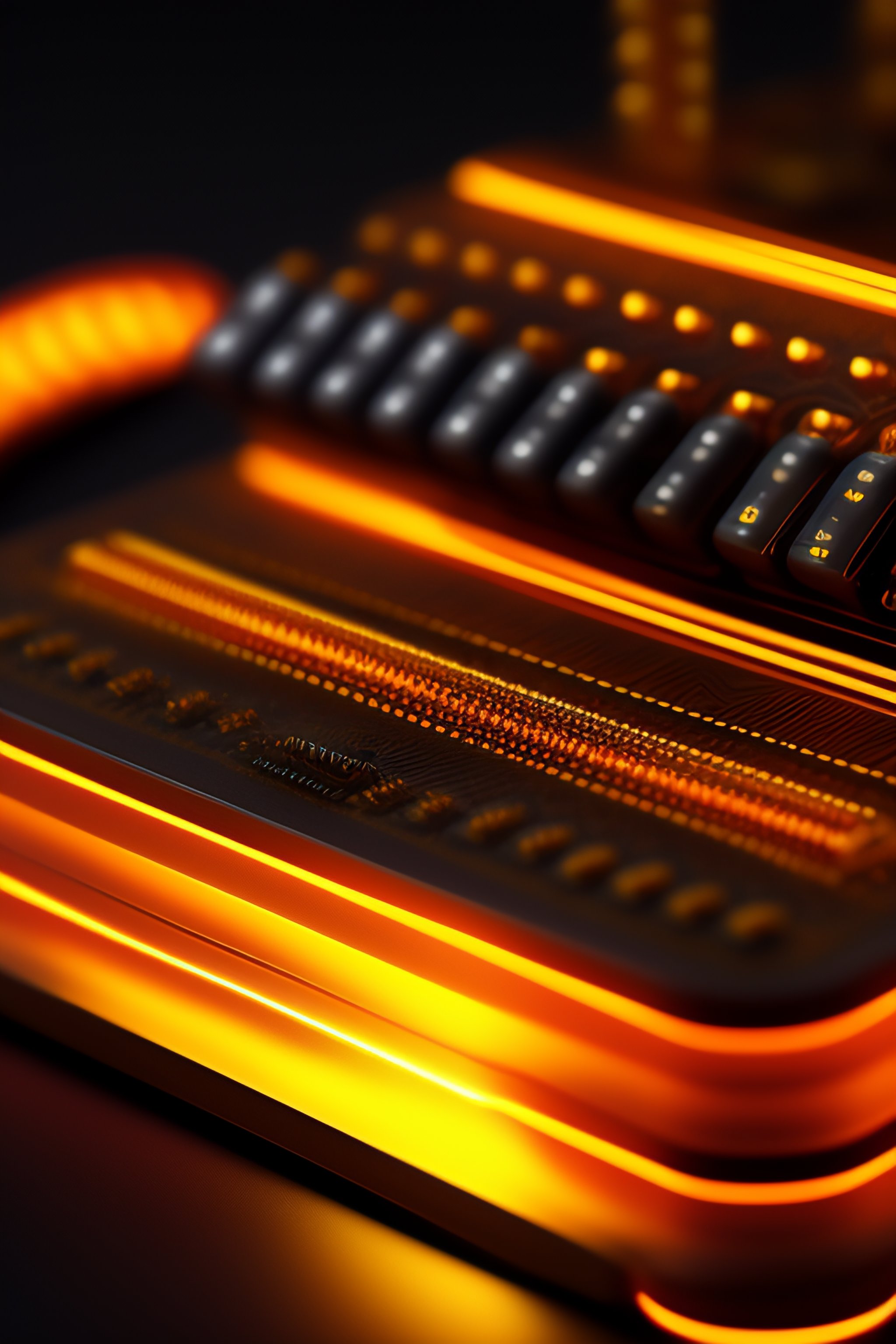 Lexica - Yellow/orange led scifi greeble brown corroded metallic ...