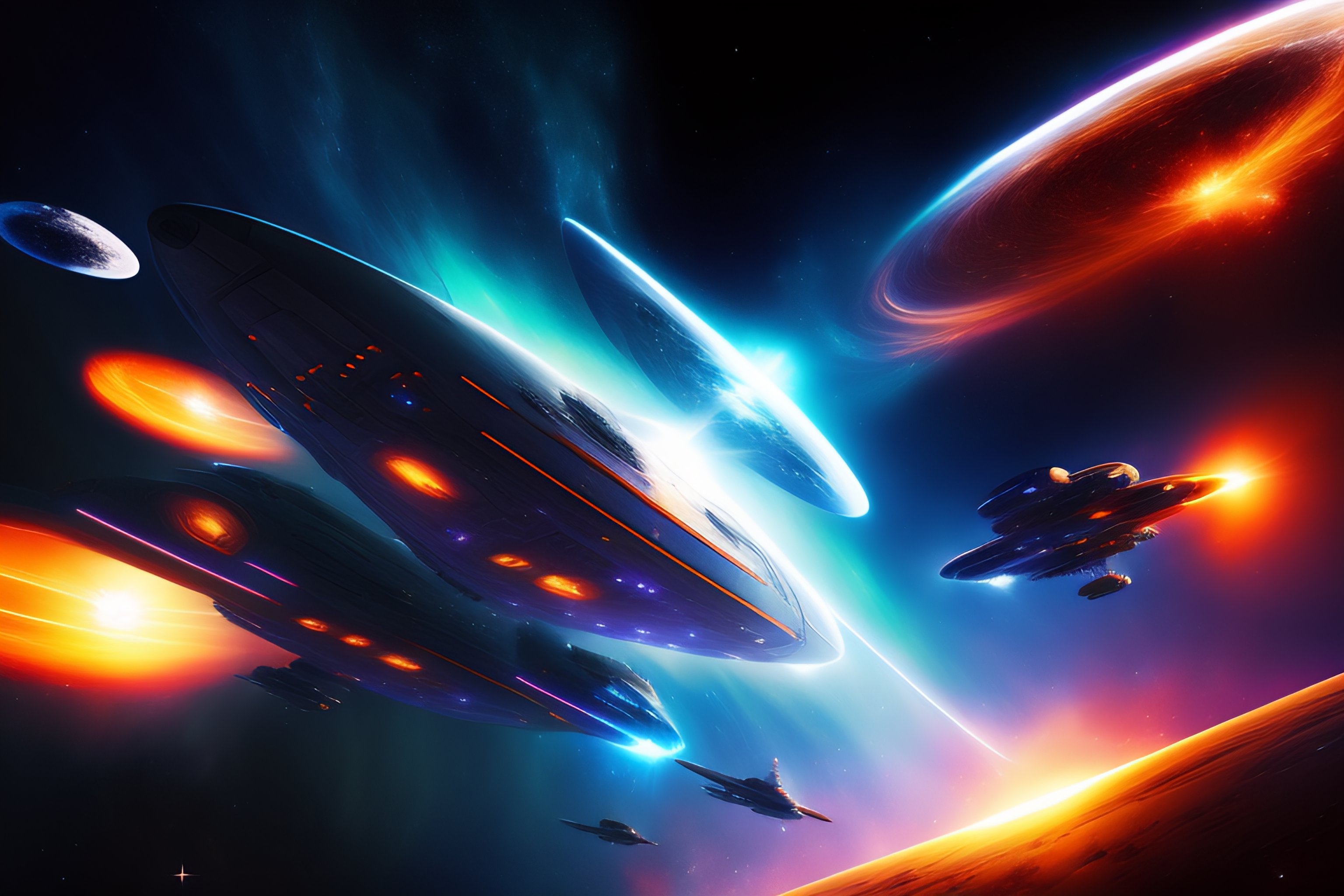 Lexica - Space battle scene, (((Star Trek 2))), ((starship enterprise ...