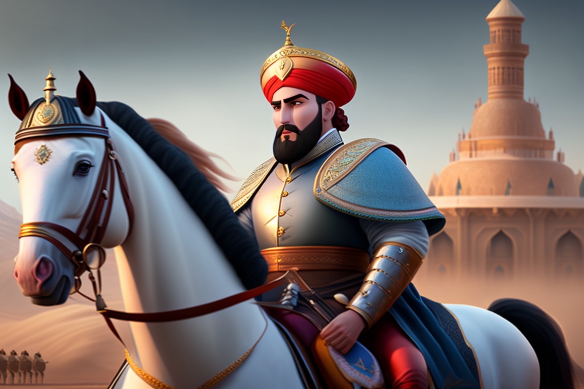 Lexica - A cartoon character about Salah al-Din al-Ayyubi, the brave ...