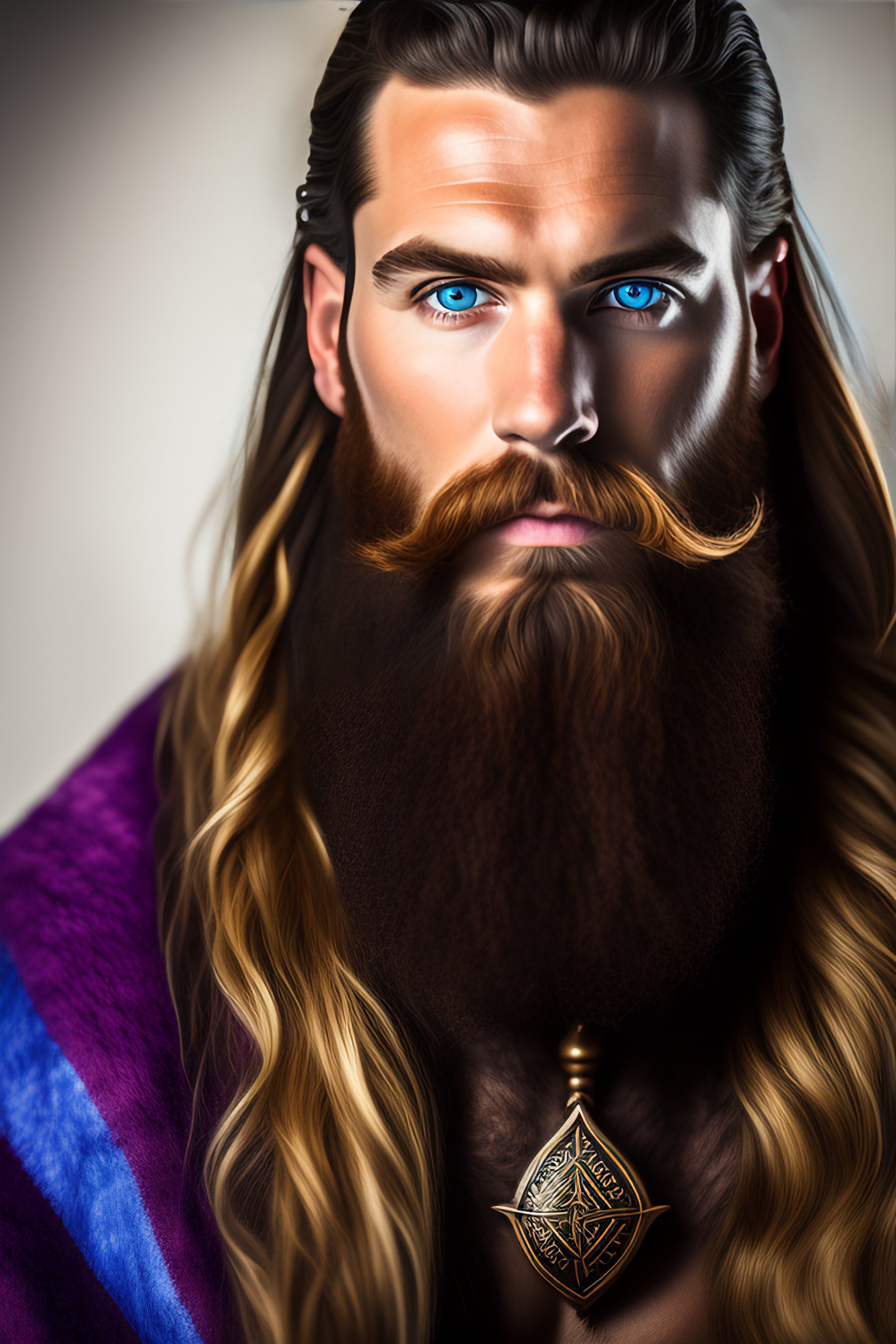 Lexica - A viking, centered in frame, facing camera, symmetrical face ...