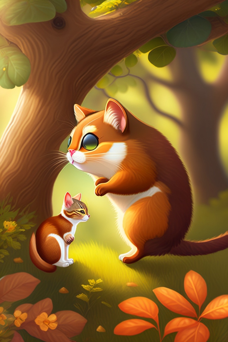 Lexica - Kiki the cat and the woodland creatures encountering a ...