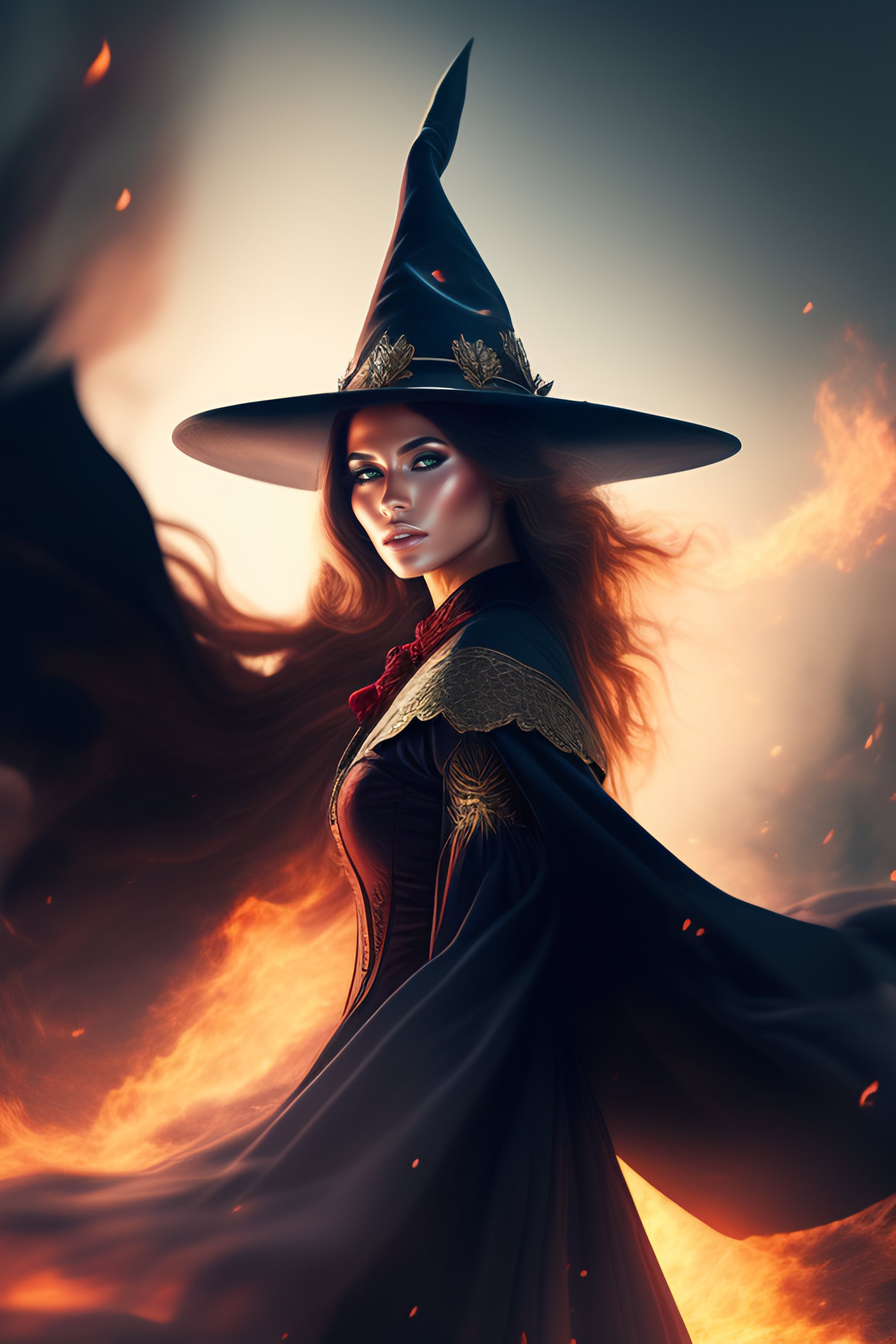 Lexica - Beautiful witch fighting deamon