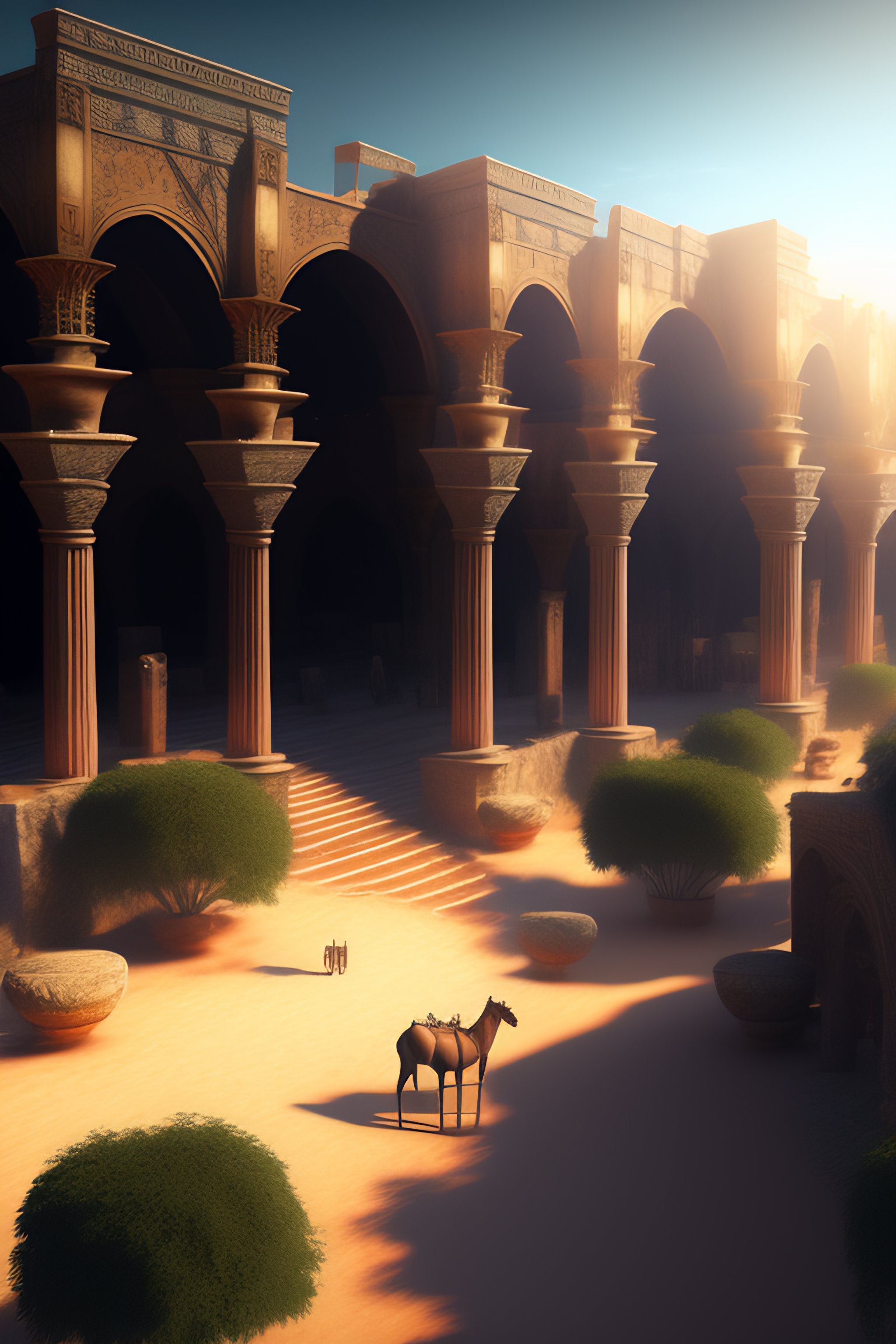 Lexica - Environment peaceful ancient Aleppo courtyard :: people ...